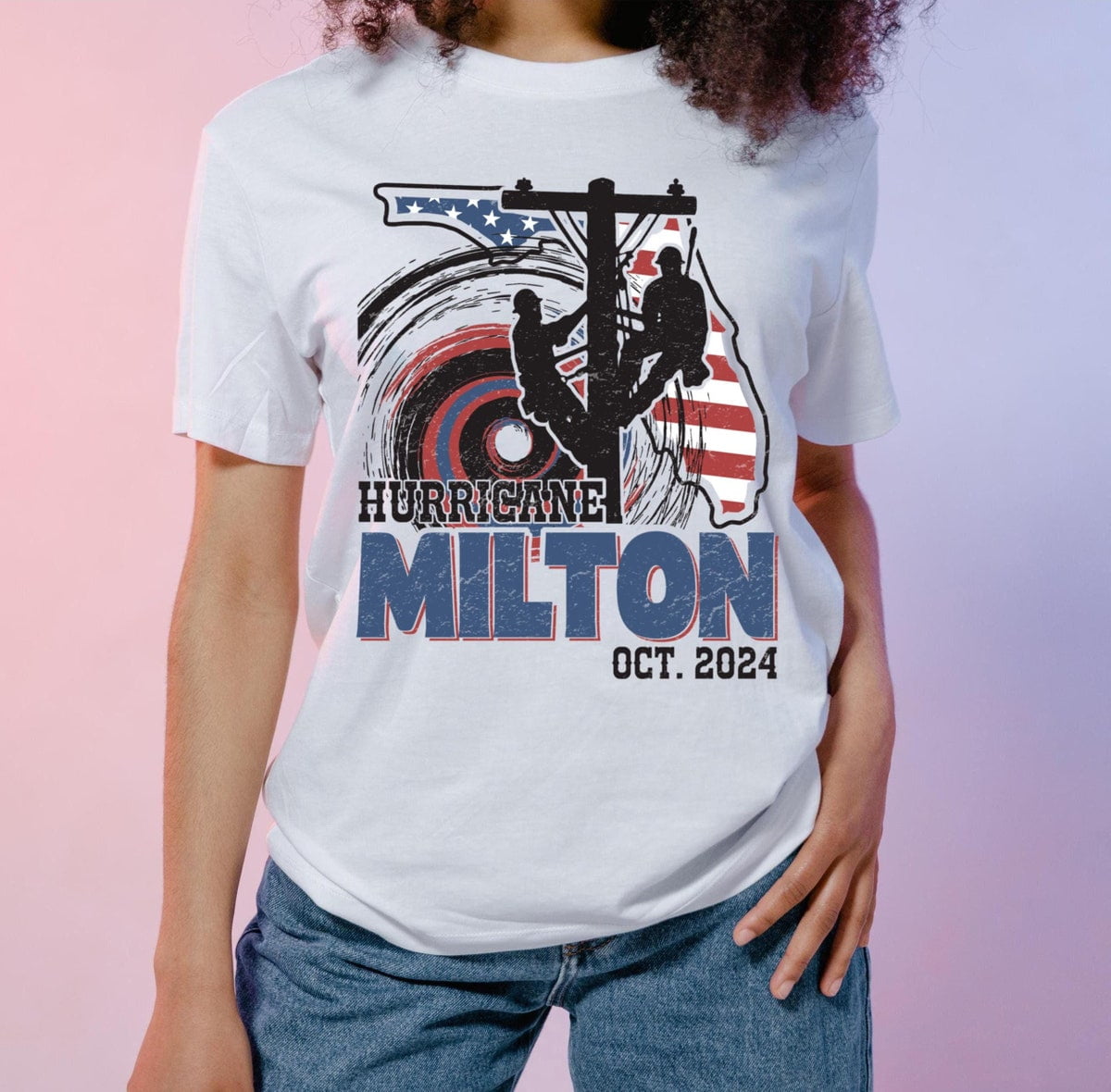 Hurriacane Milton Png, I Survivied Hurricane Milton T-shirt - Walmart.com