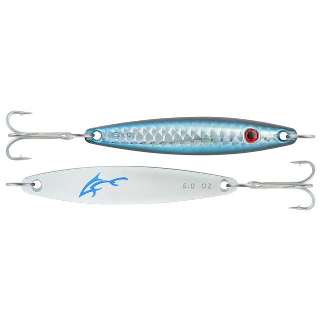 Hurricane 3.5" Cast Iron Saltwater Jig, Blue & Chrome, 3 oz., Saltwater ...