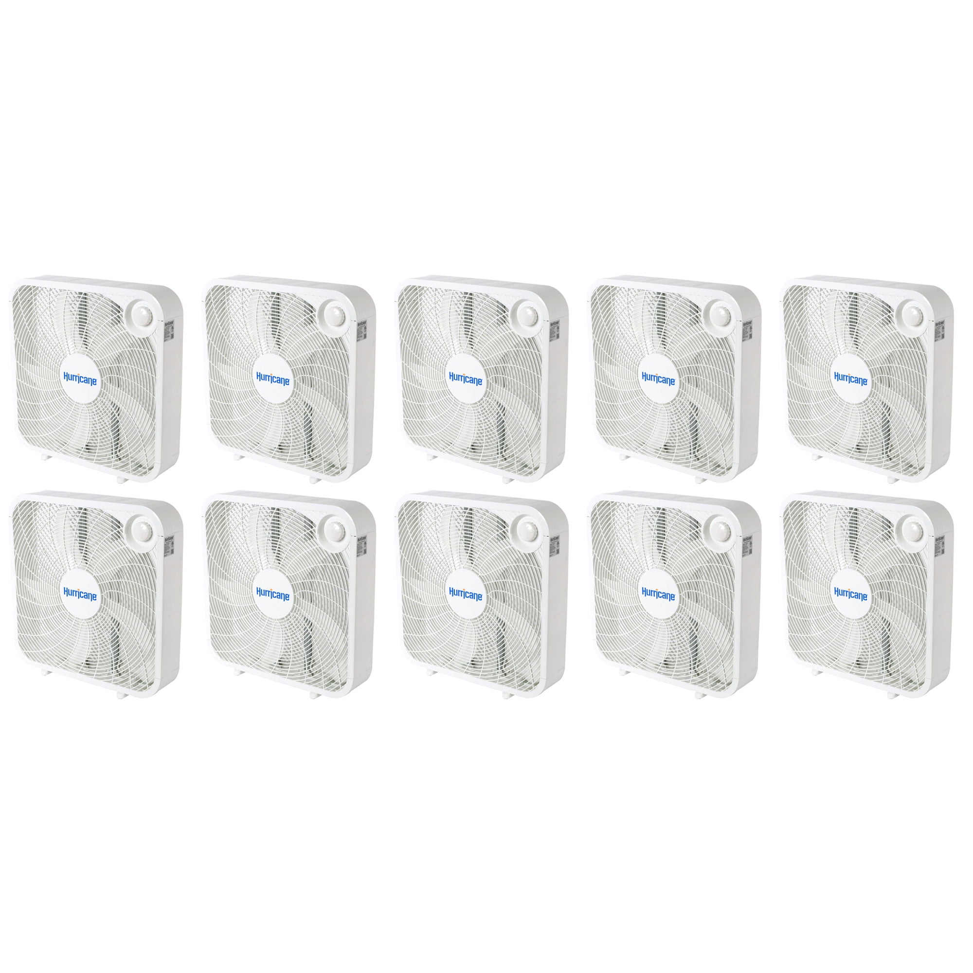 Hurricane Classic 20" Floor Box Fan Powerful and Quiet Cooling, 10 Pack ...