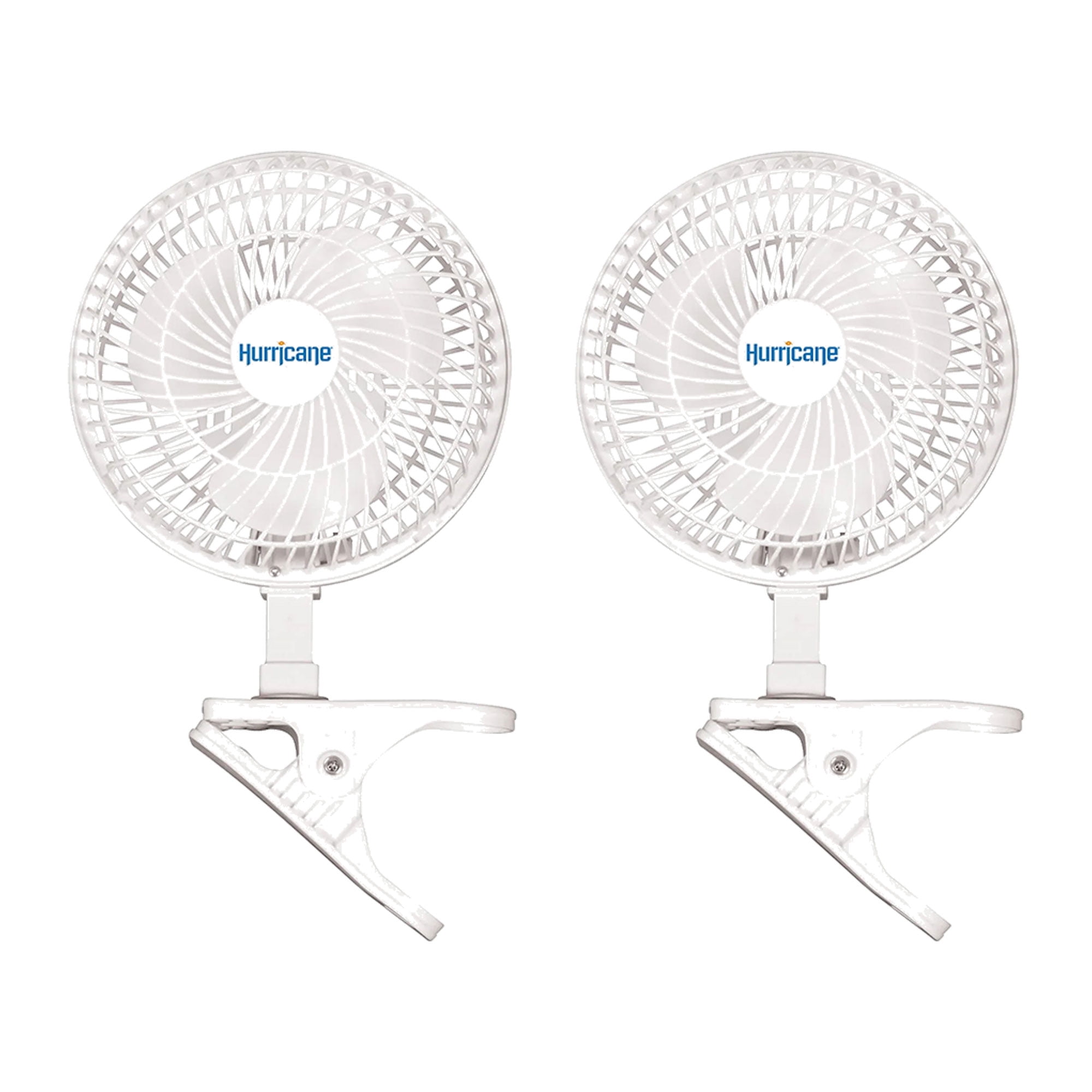 "Hurricane Portable 6"" 2 Speed Mini Clip On Fan for Desk/Table, White ...