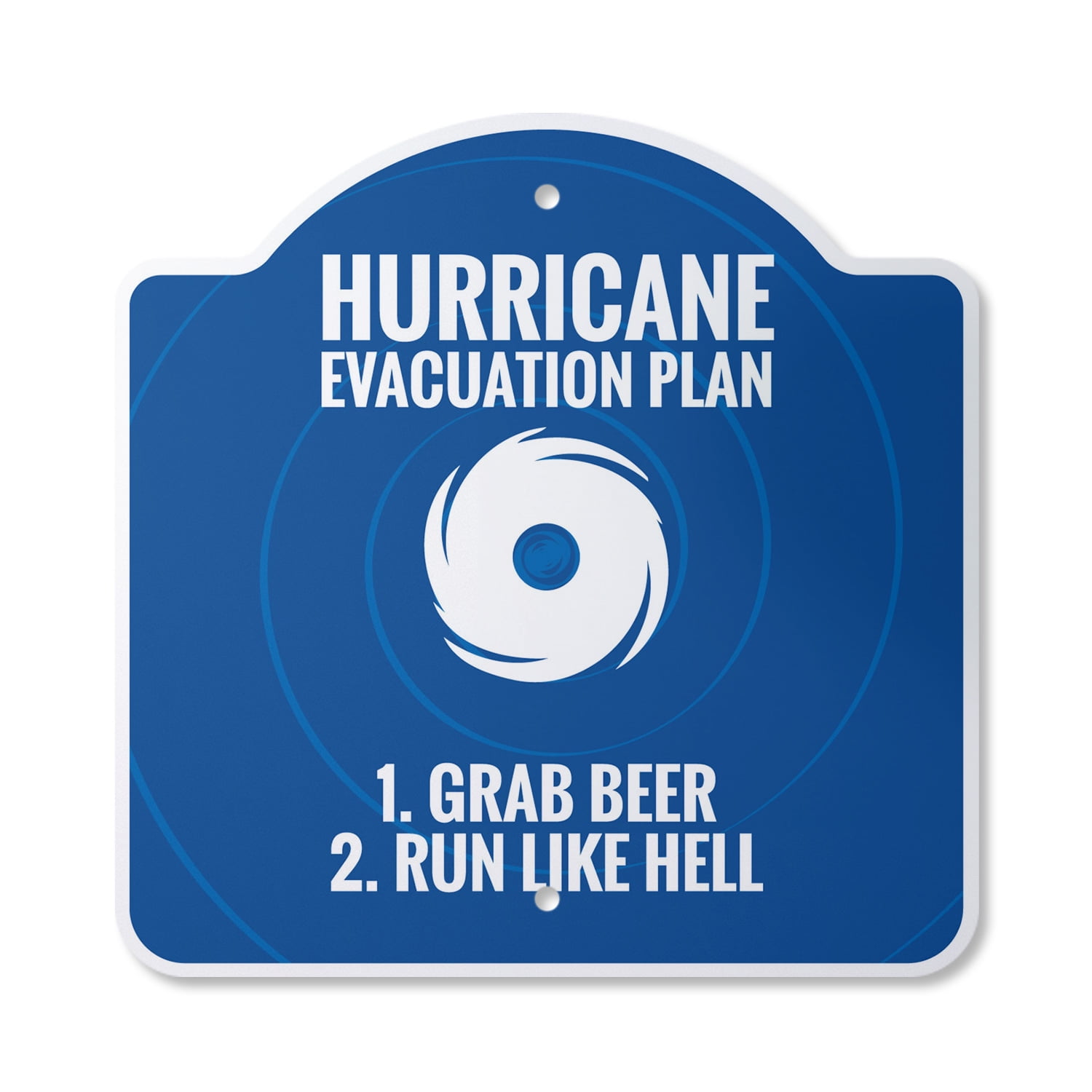 Hurricane Evacuation Plan 10” x 10” Sign | Indoor/Outdoor Plastic ...