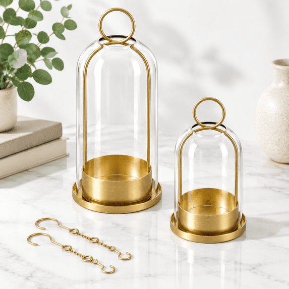 Hurricane Glcandle Holders Set Of 2 Metal Holder With Handmade Sturdy ...