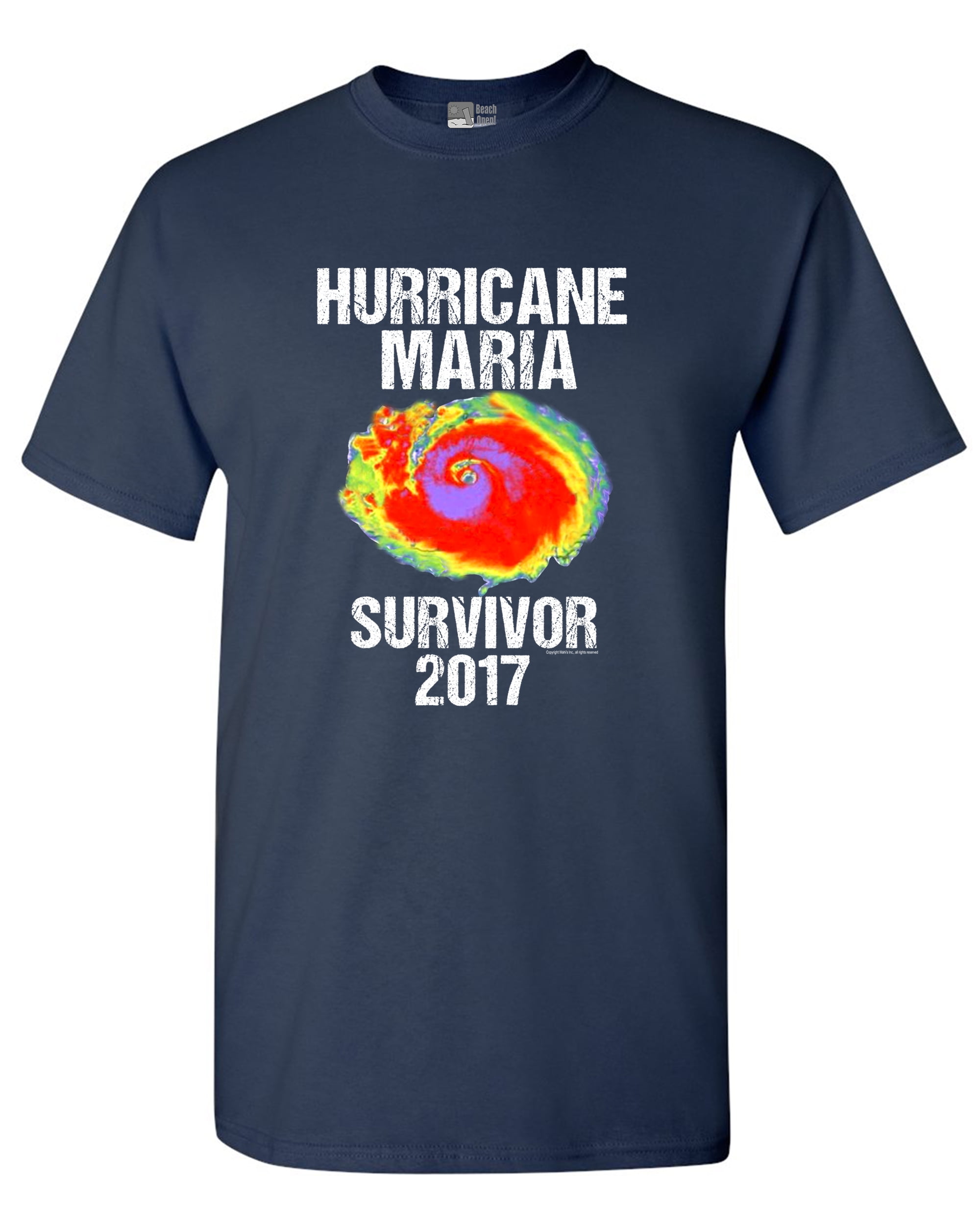 Hurricane Maria Survivor 2017 DT Adult T-Shirt Tee - Walmart.com