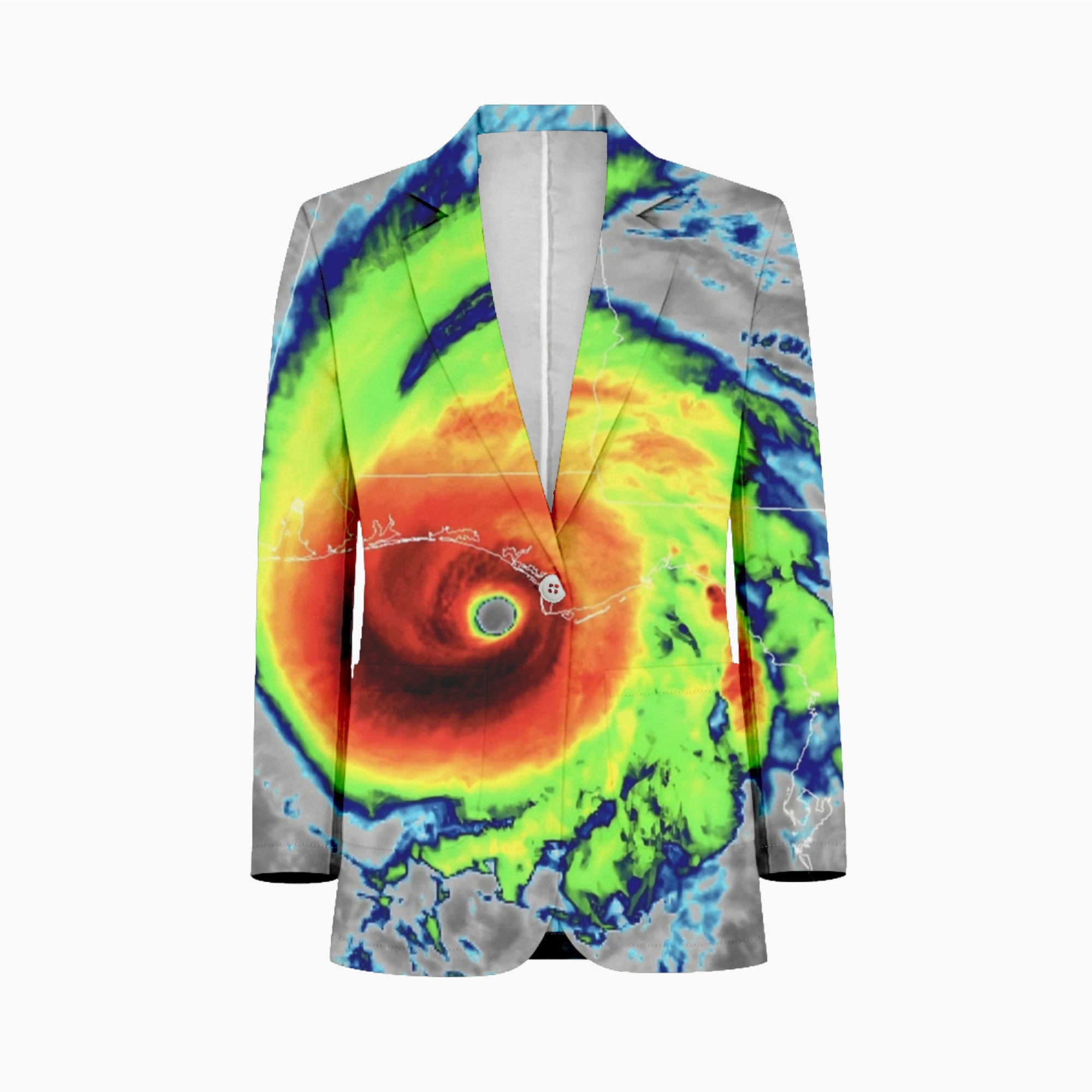 Hurricane Micheal Infrared Satellite Customized Men's Suits full man ...