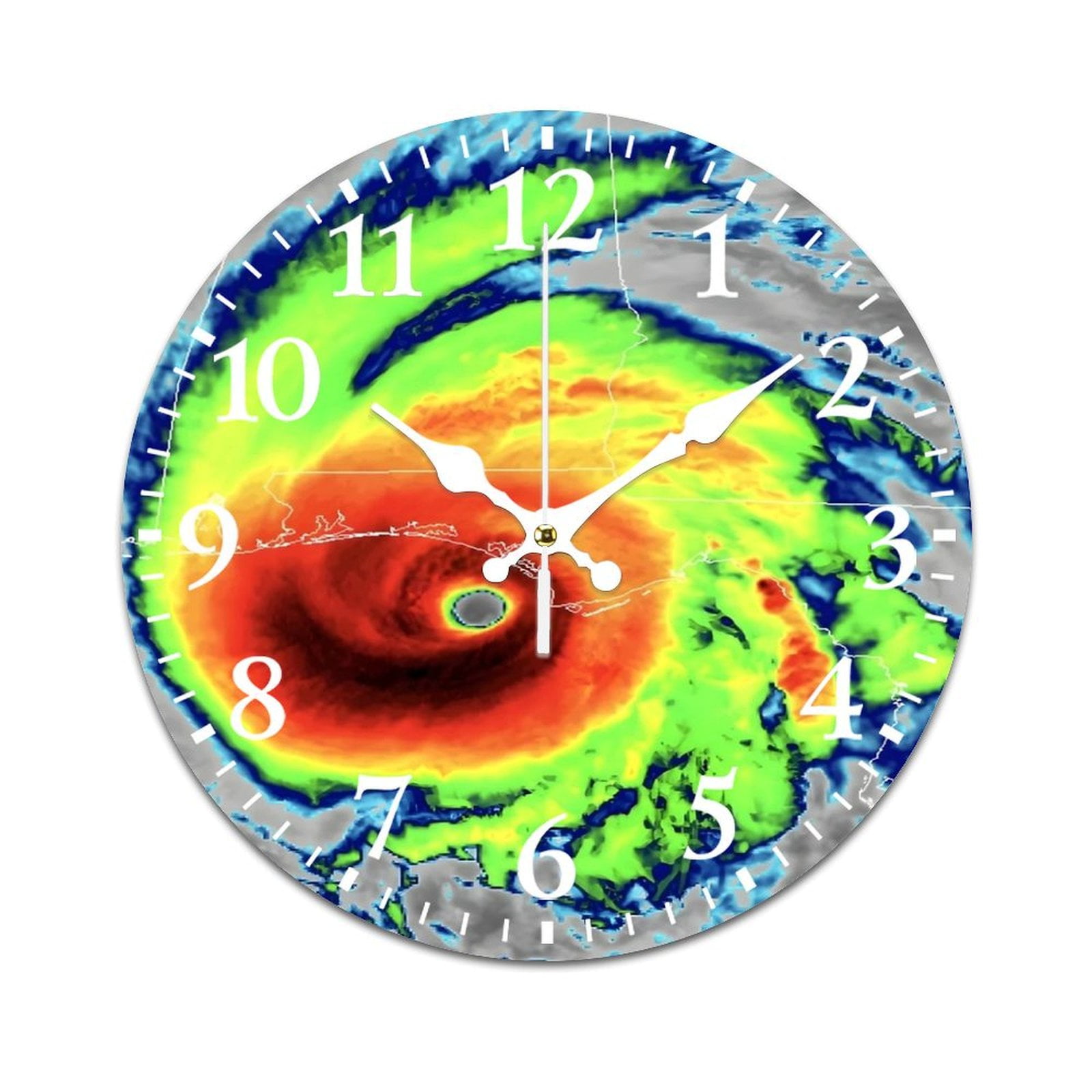 Hurricane Micheal Infrared Satellite Wall Clock Modern Design Clocks ...