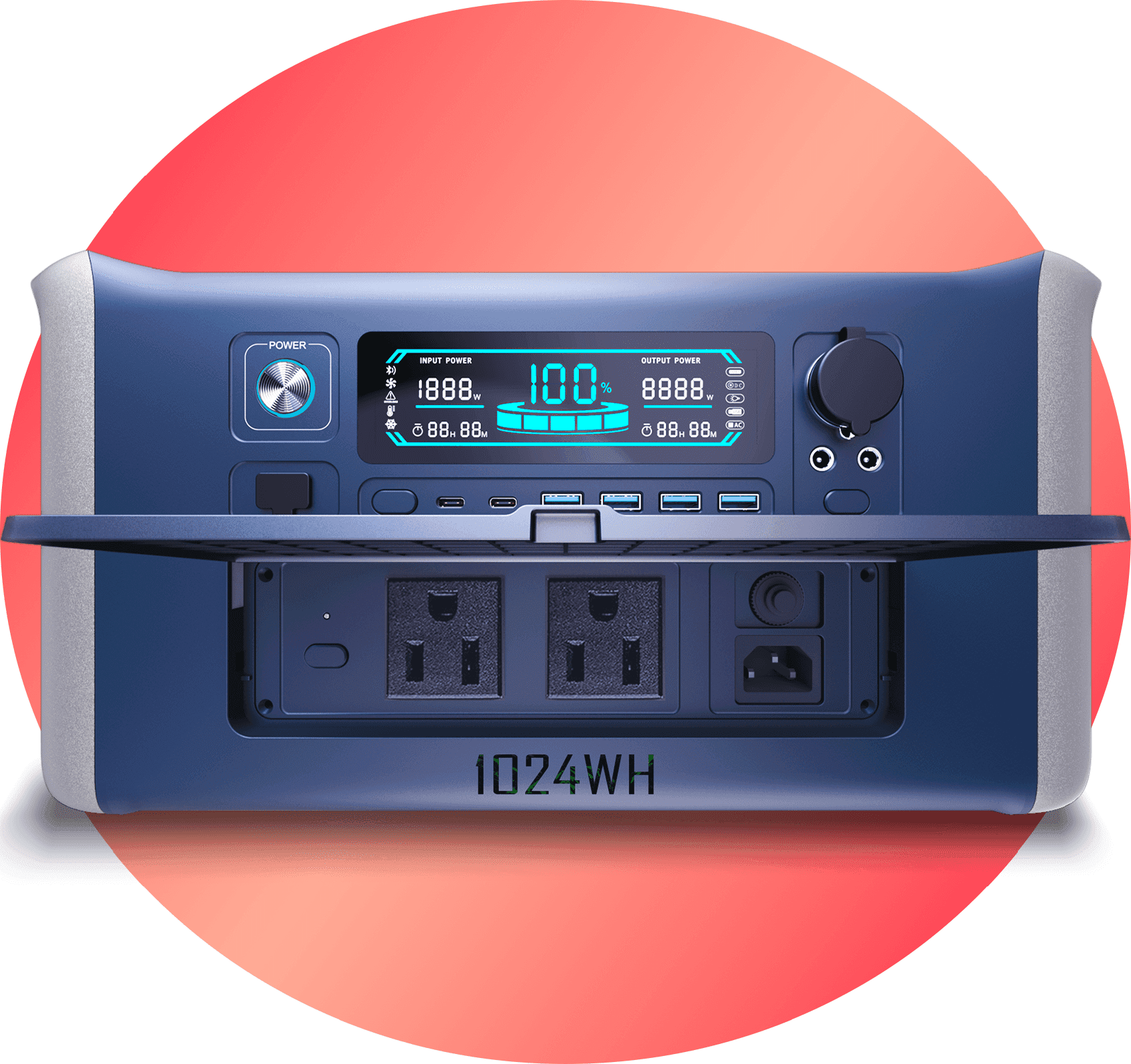 Hurricane Preparedness Kit: 1000W/1500W/2000W Emergency Backup Power ...
