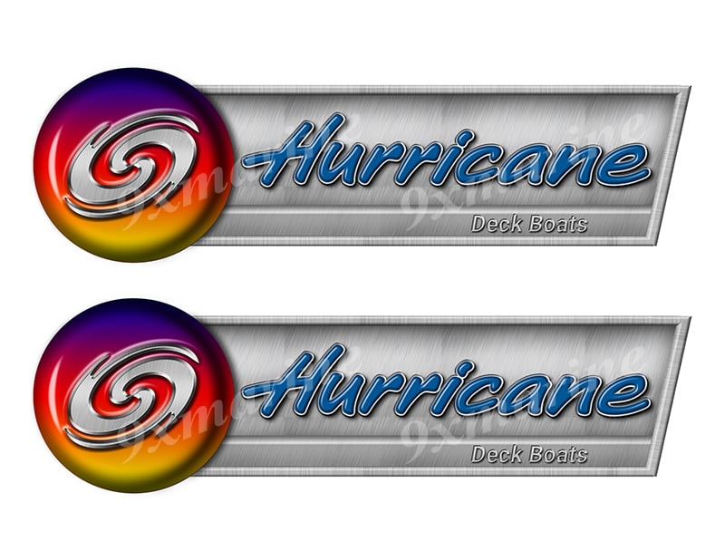 Hurricane Retro Sticker set - 10"x3". Remastered Name Plate - Walmart.com