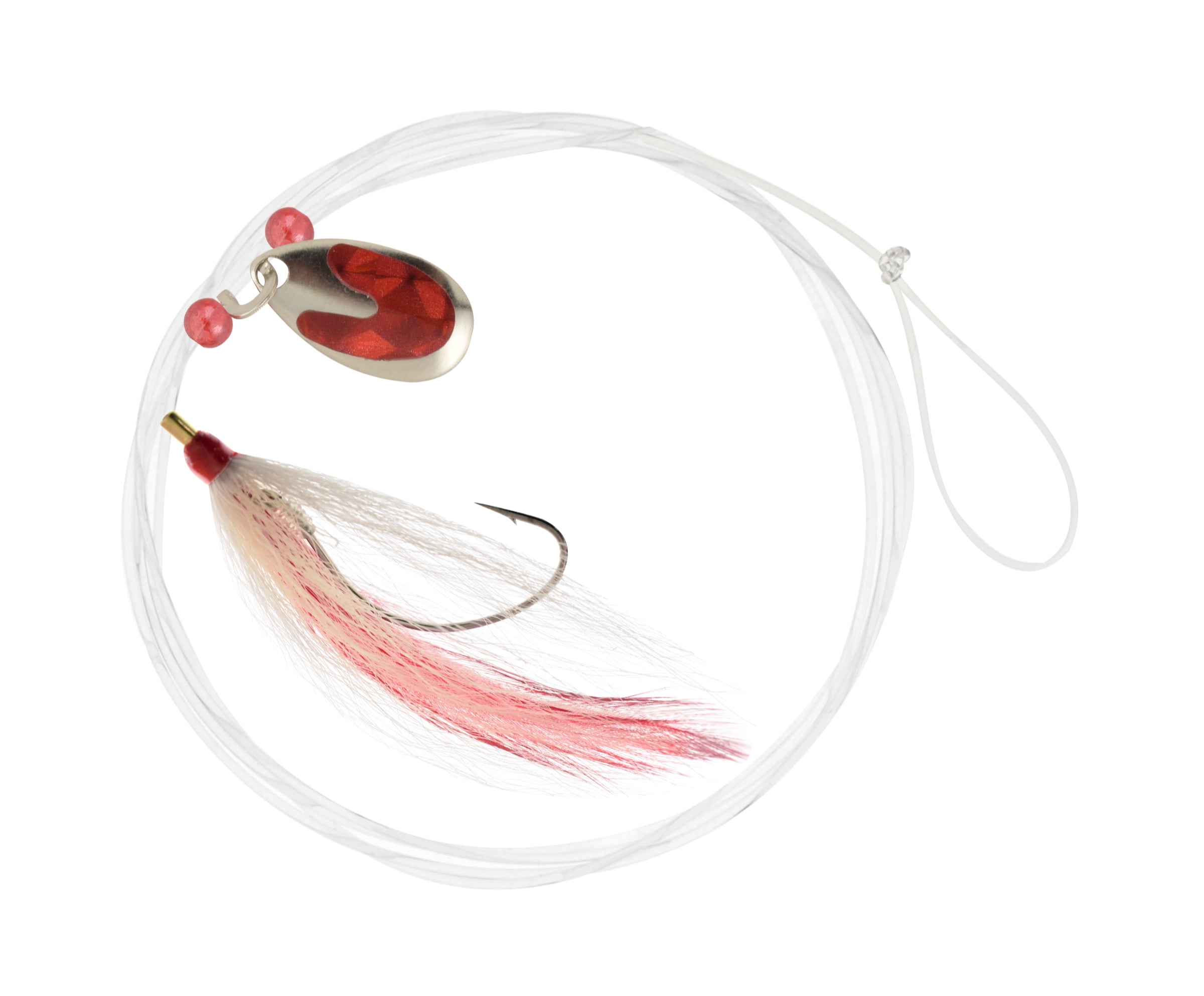 Hurricane Salt Tackle Fluke Fishing Spinner Rig w/ Bucktail, White ...