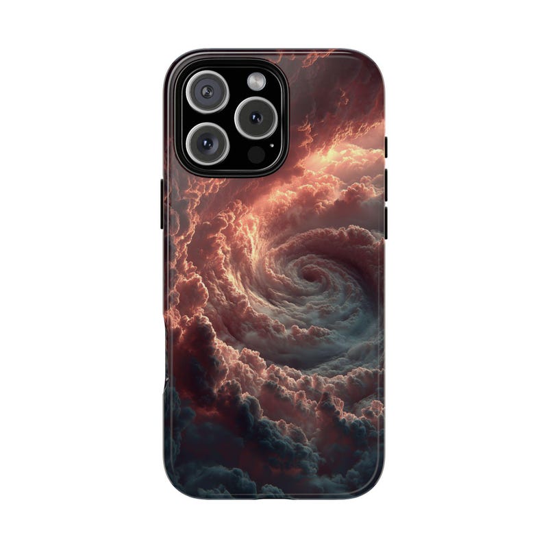 Hurricane Spiral Cloud with Glowing Colors Case for iPhone 11,12,13,14 ...