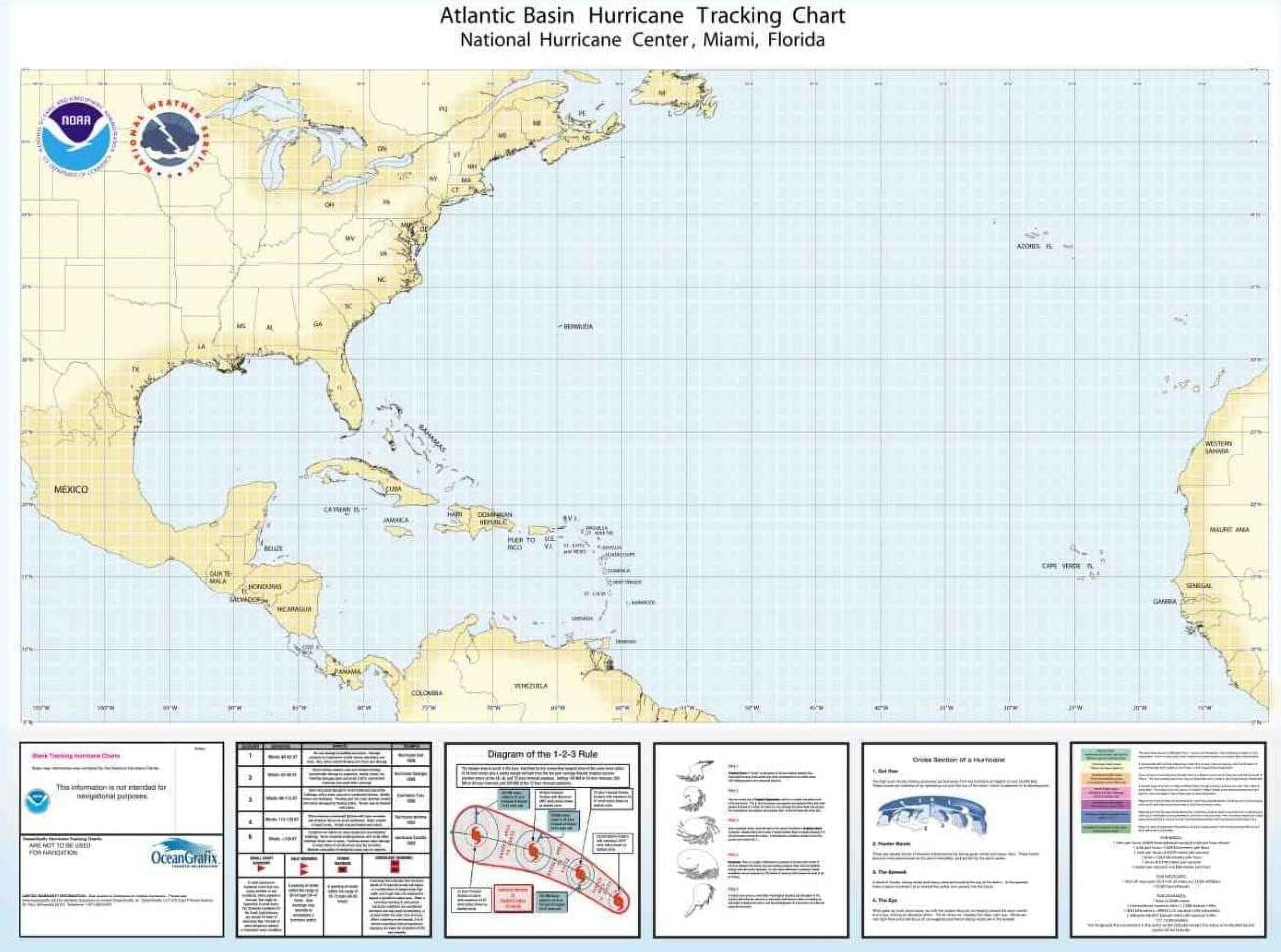 Hurricane Tracking Chart Full Atlantic Walmart