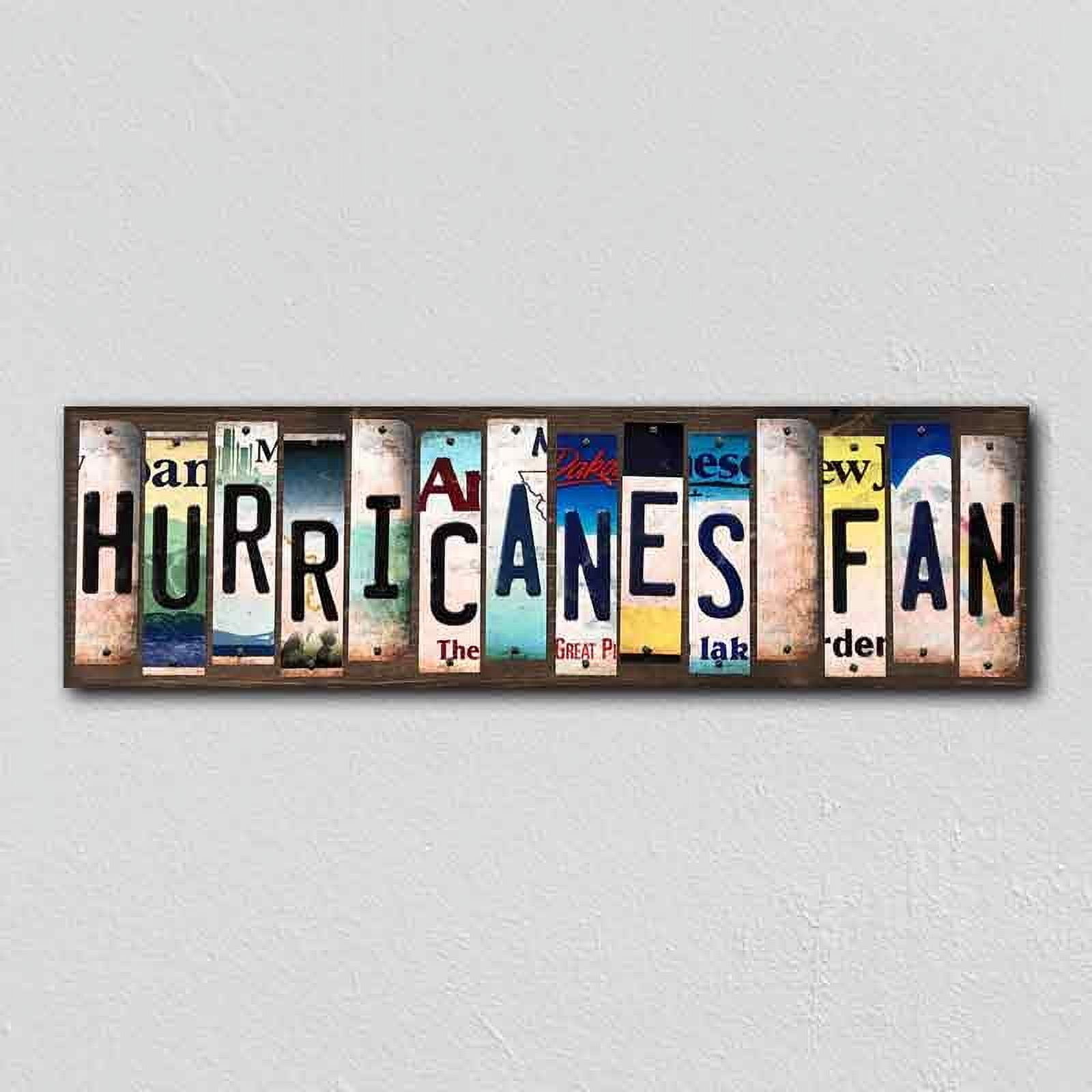 Hurricanes Fan License Plate Tag Strips Novelty Wood Signs WS-449 8" x ...