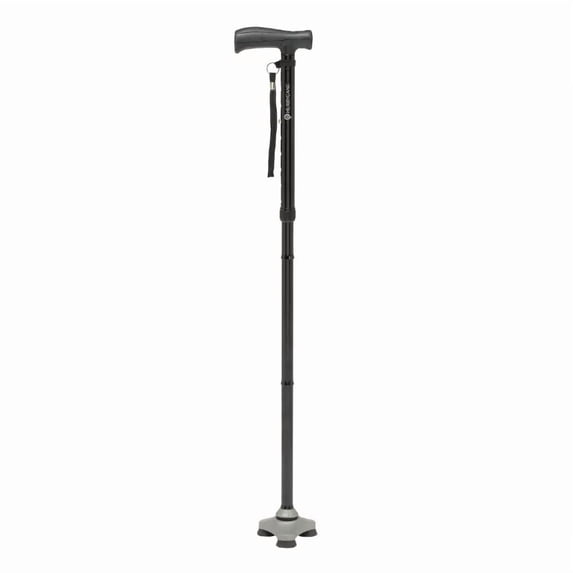 HurryCane Freedom Edition Folding Cane with T Handle, Black - Walmart.com