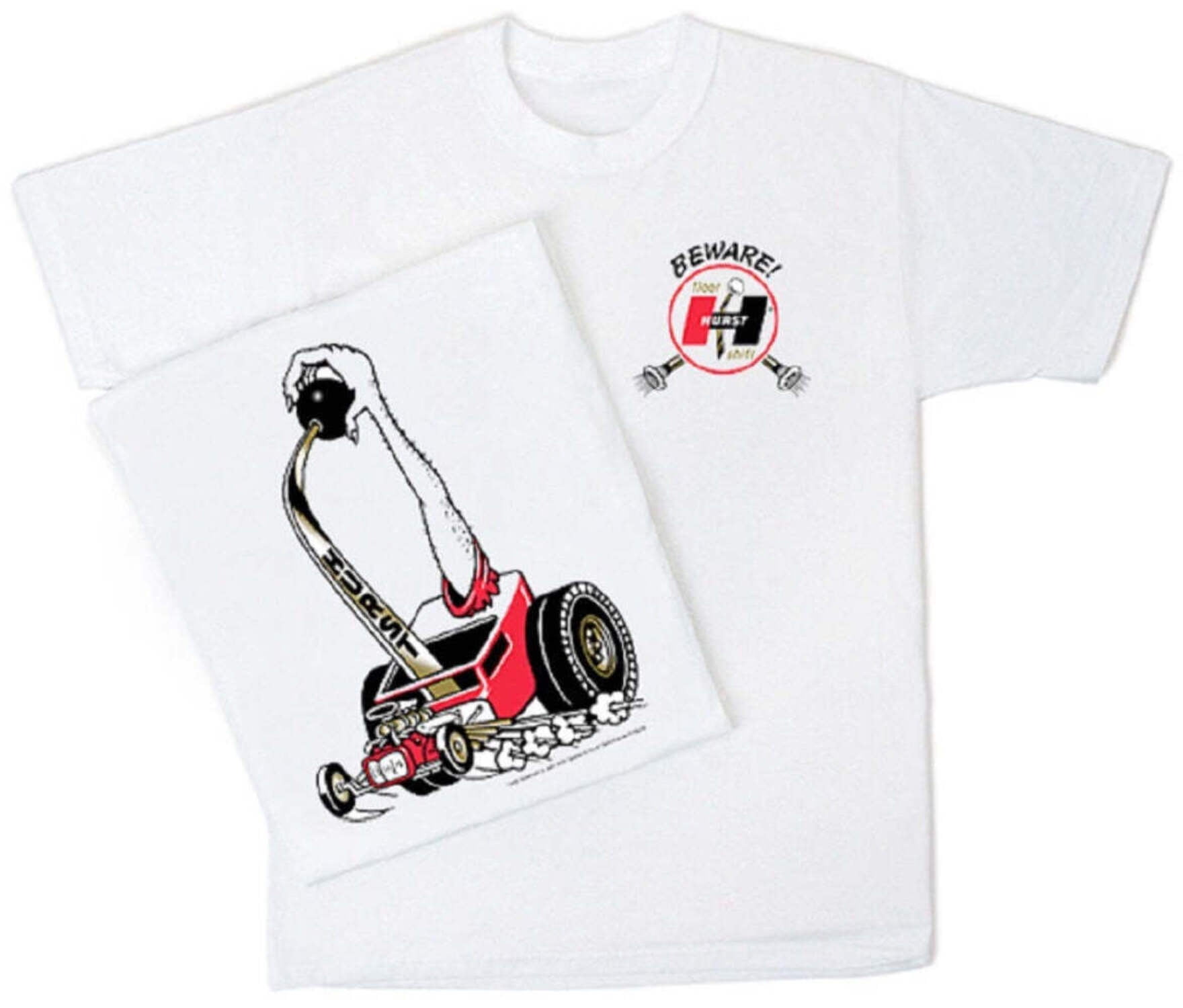 Hurst Beware Shifter Mens T Shirt Chevy Mopar Ford Pontiac Olds Drag ...