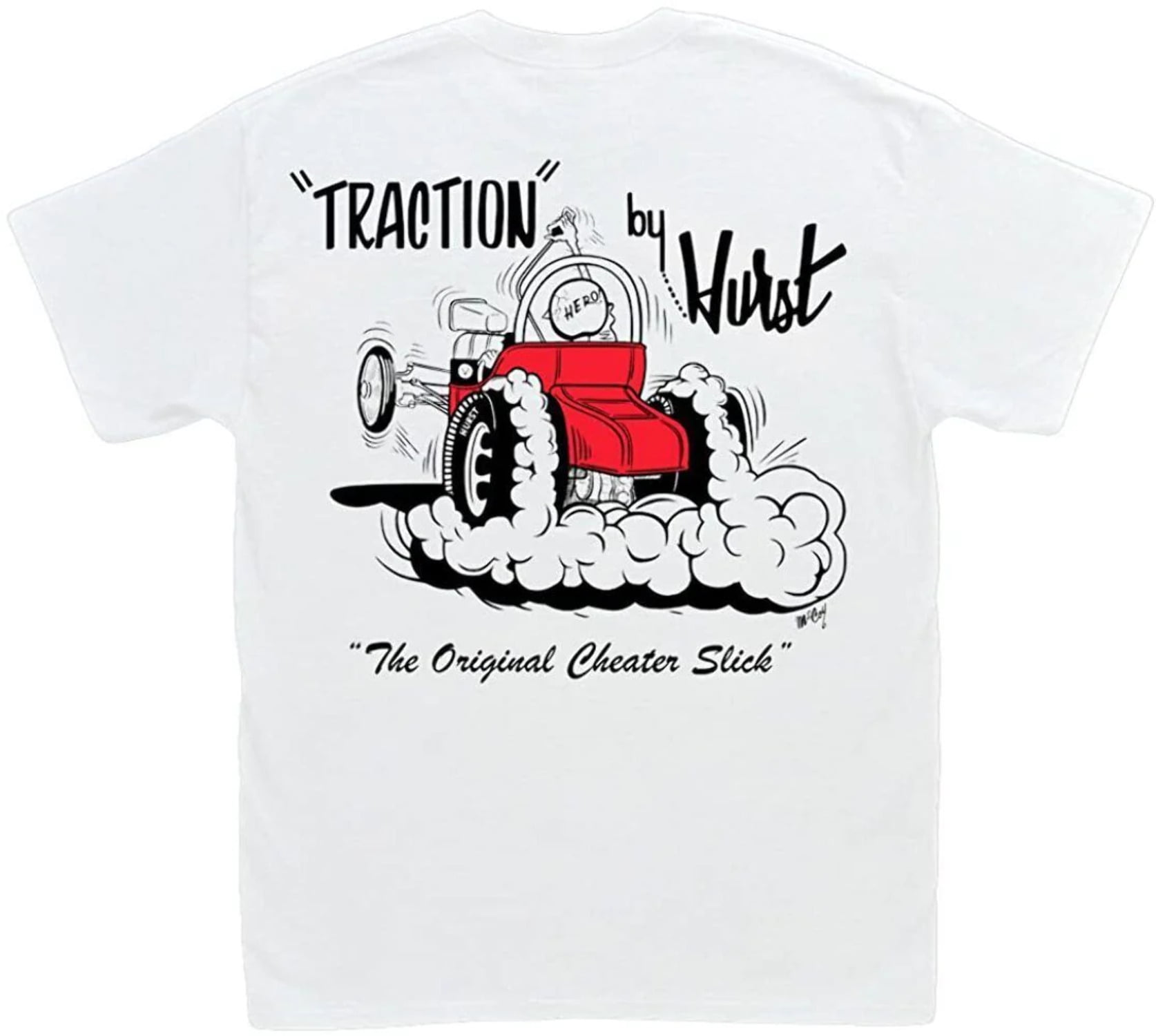 Hurst Slicks "Traction By Hurst" Mens T Shirt Chevy Ford Mopar Drag ...