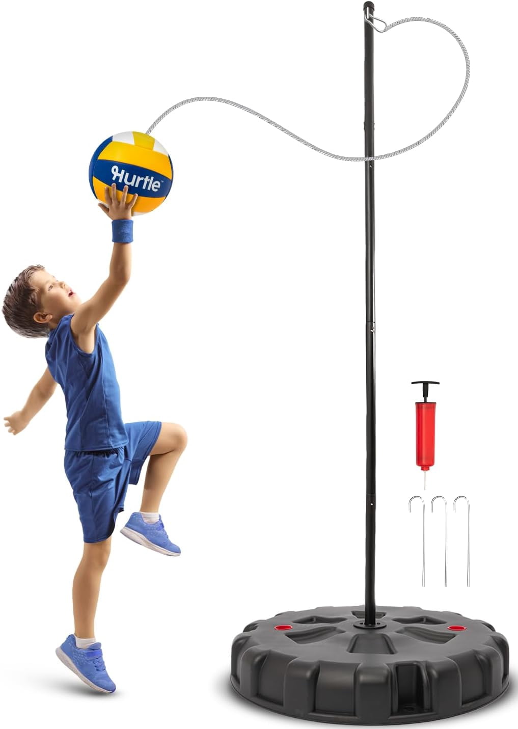 Hurtle Tetherball Ball and Rope Set – Portable Tether Ball Game with ...