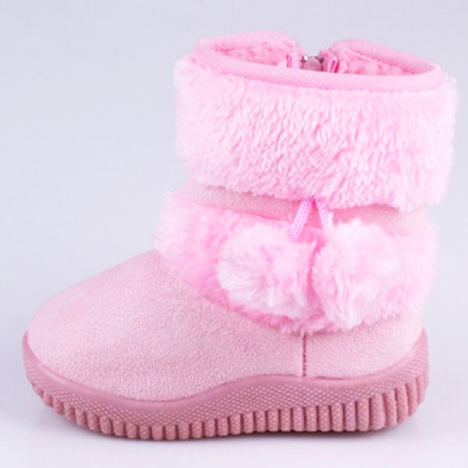 Hurxie Boys Girls Fuzzy Boots Baby Kids Snow Warm Cozy Winter Boots ...