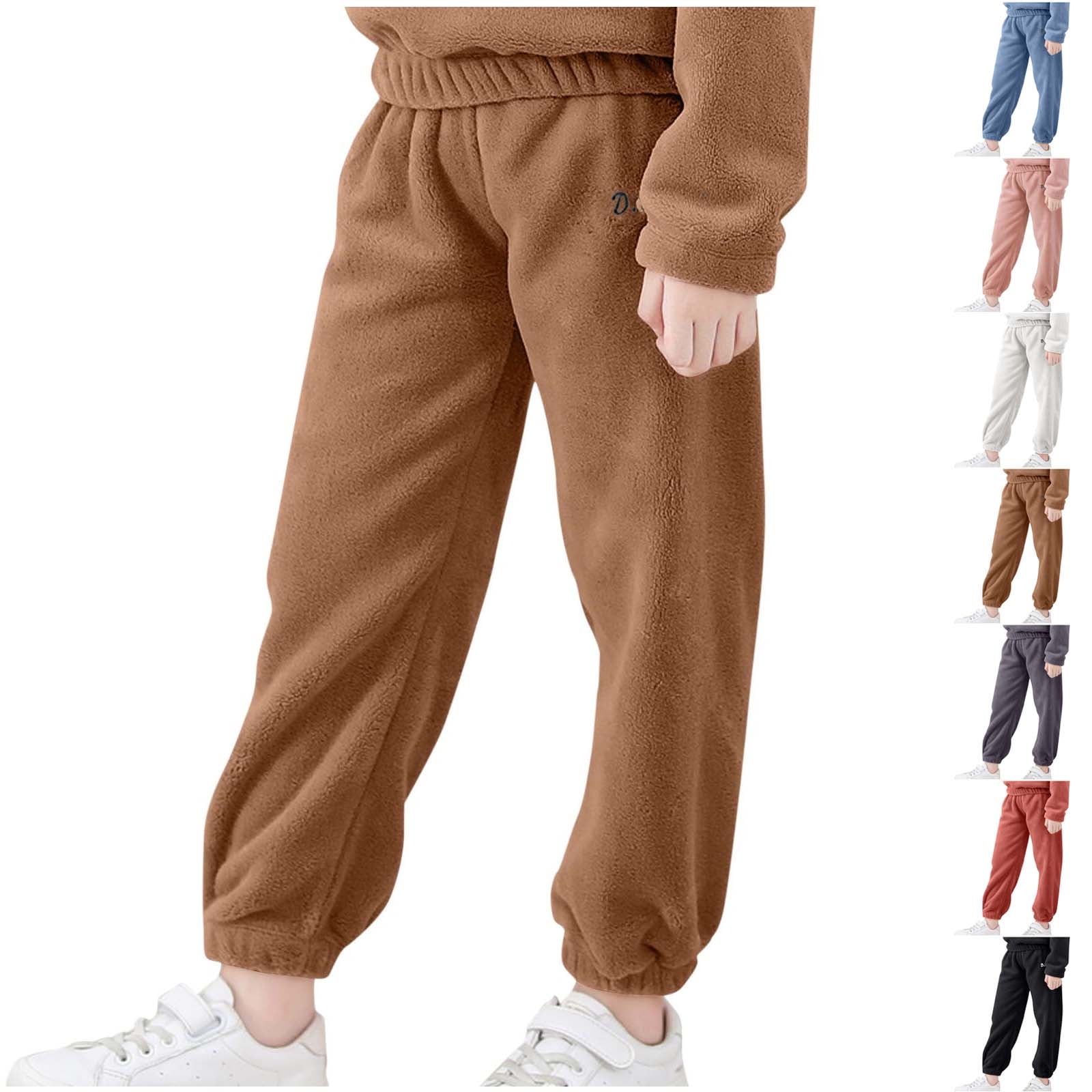 Hurxie Deals 2025 Coral Fleece Lounge Pants for Boy Girls Fall Winter ...
