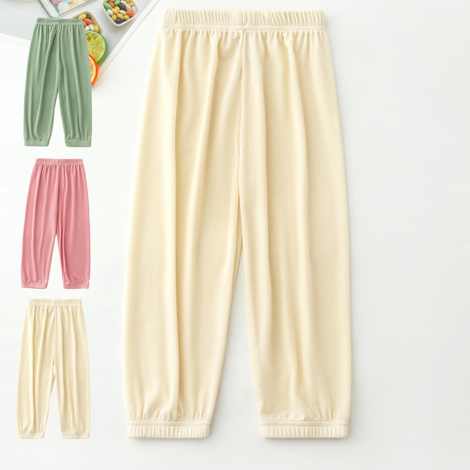 Hurxie Deals 2025 Girls Solid Color Leggings Cinch Bottoms Pants for ...