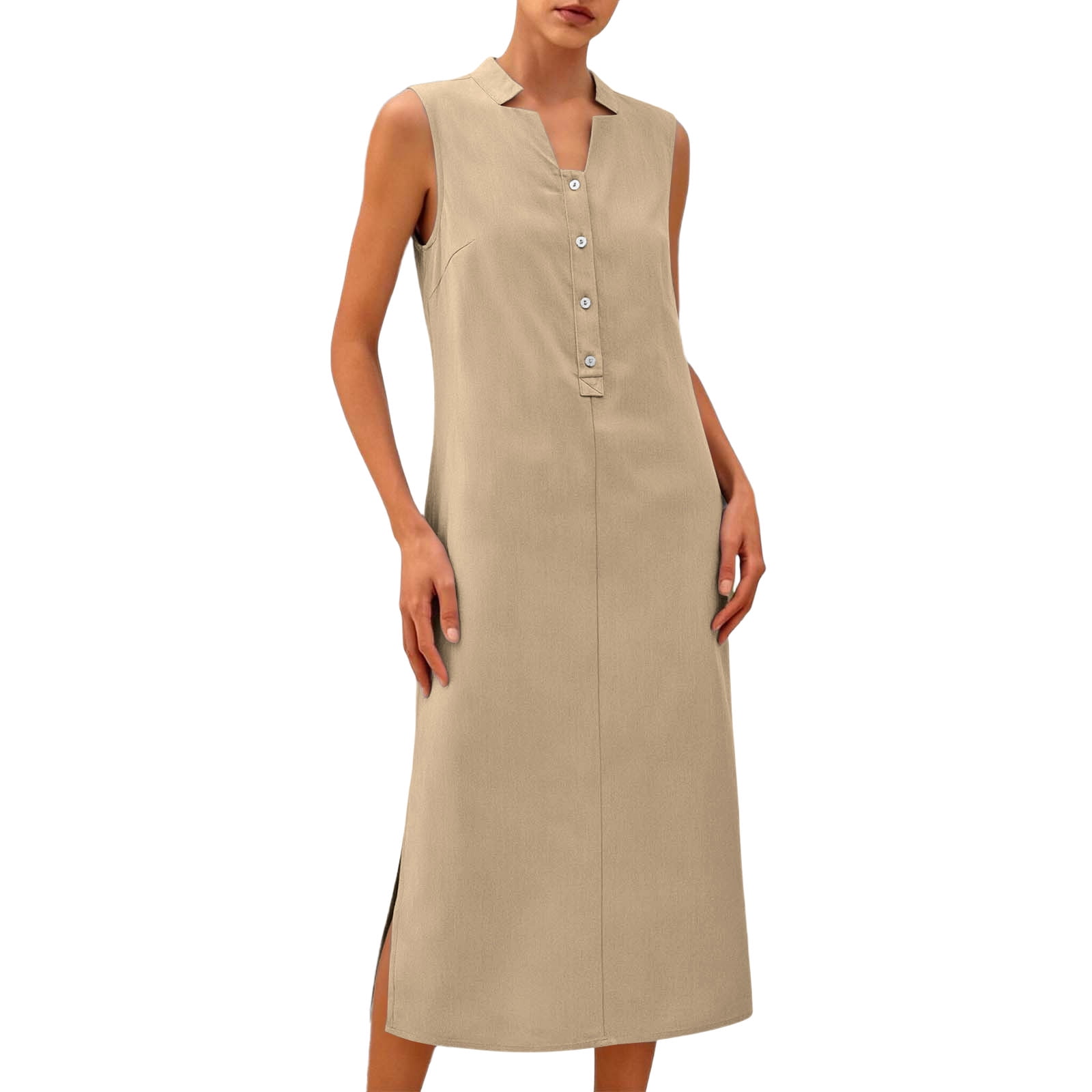Hurxie Women's Knit Maxi Dress — Cap Sleeve Loose Beach Sundress with ...