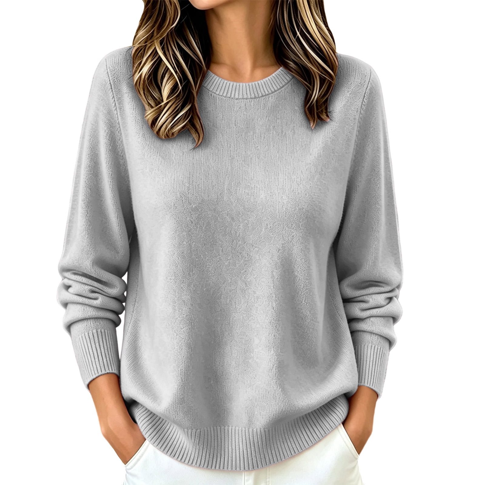 Hurxie Women's Sweater Lightweight Long Sleeve Pullover Soft ...