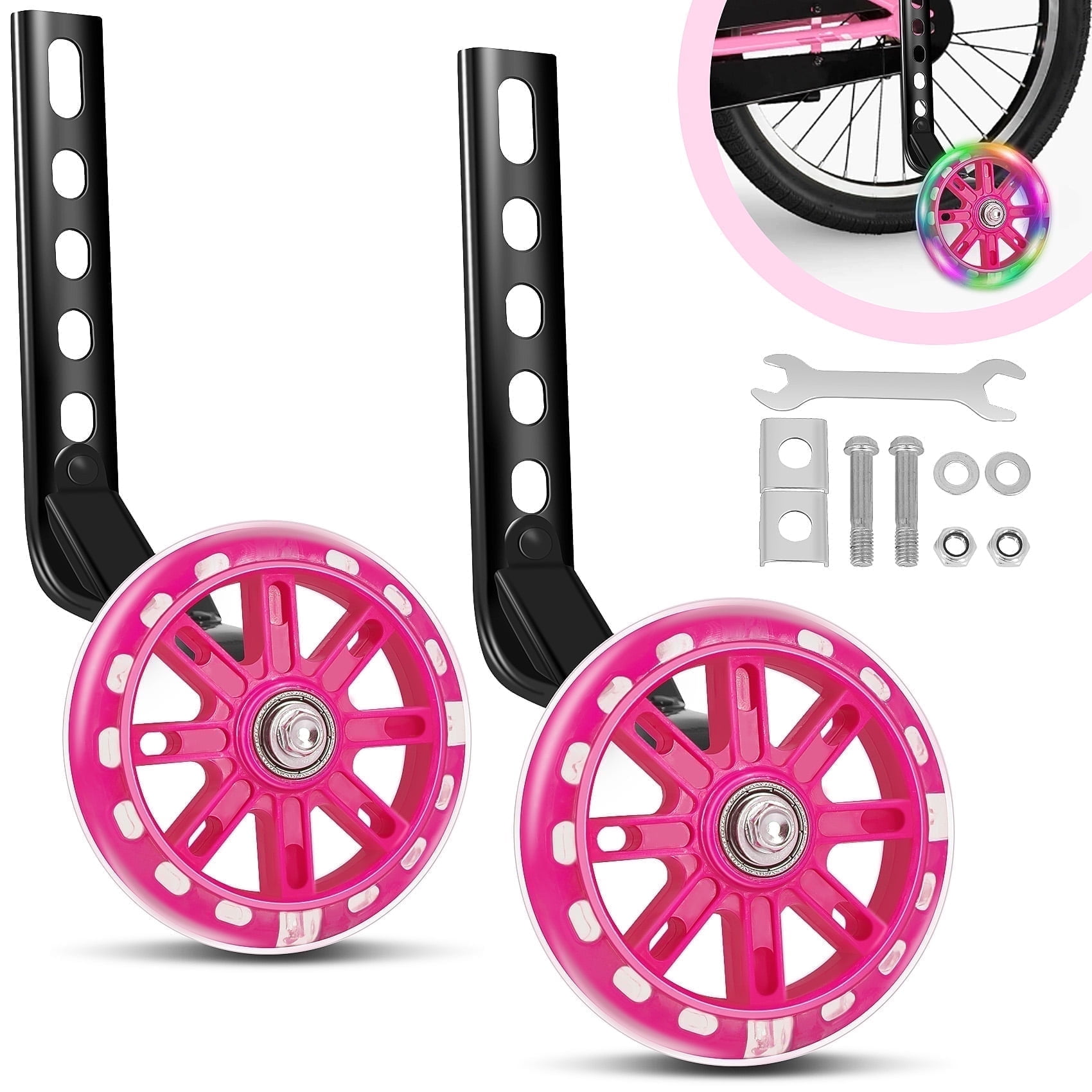 Huryfox Heavy-Duty Bike Stabilizer, Adjustable Training Wheels for 12 ...