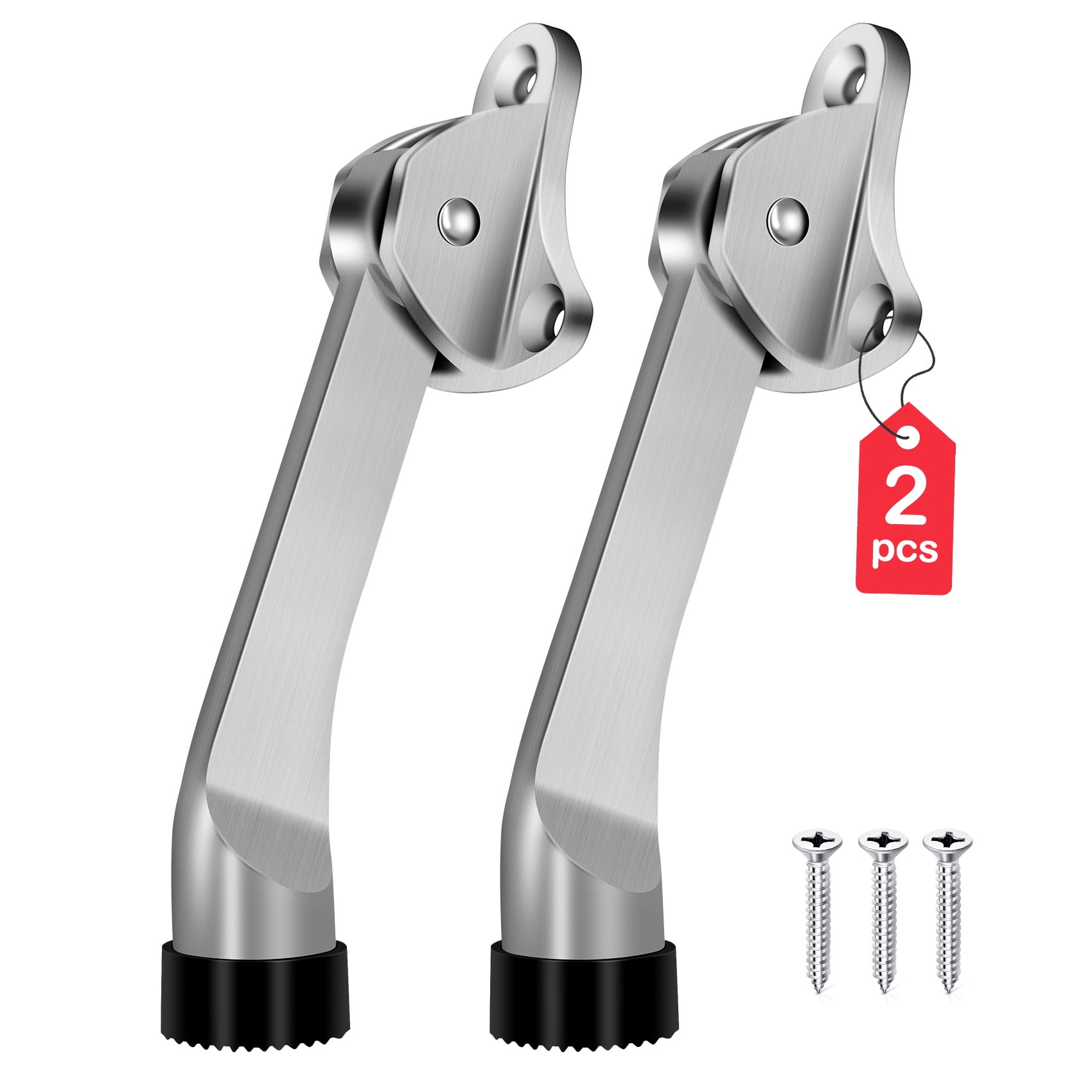 Huryfox Heavy Duty Door Stoppers, 2-Pack, Non-Slip Rubber, Door ...