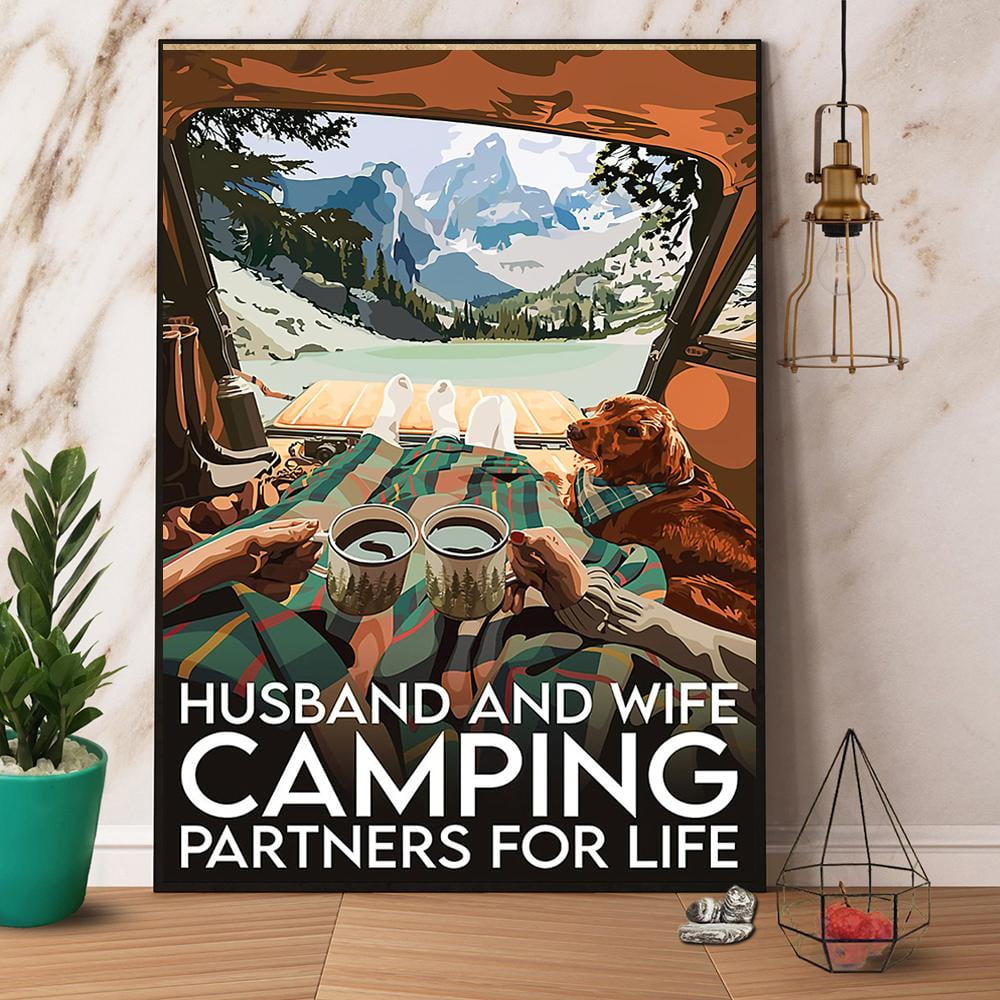 Husband And Wife Camping Partners For Life Paper Poster No Frame Matte ...
