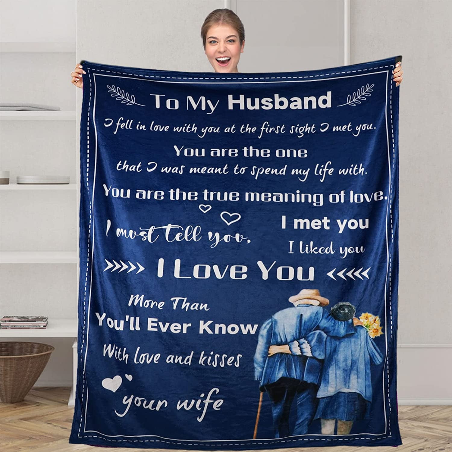 to My Husband Blanket from Wife Throw Blanket Birthday Gift for Dad ...