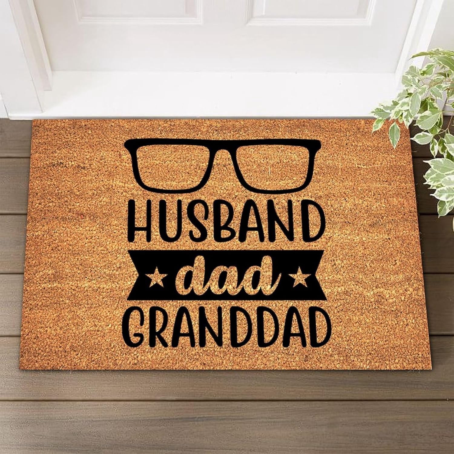 Husband Dad Granddad Coir Mat 16"x24" Welcome Mat Fathers Day ...