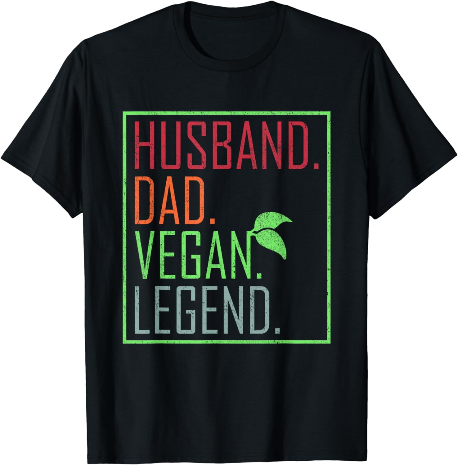 Husband Dad Vegan Legend Go Vegan T-Shirt - Walmart.com