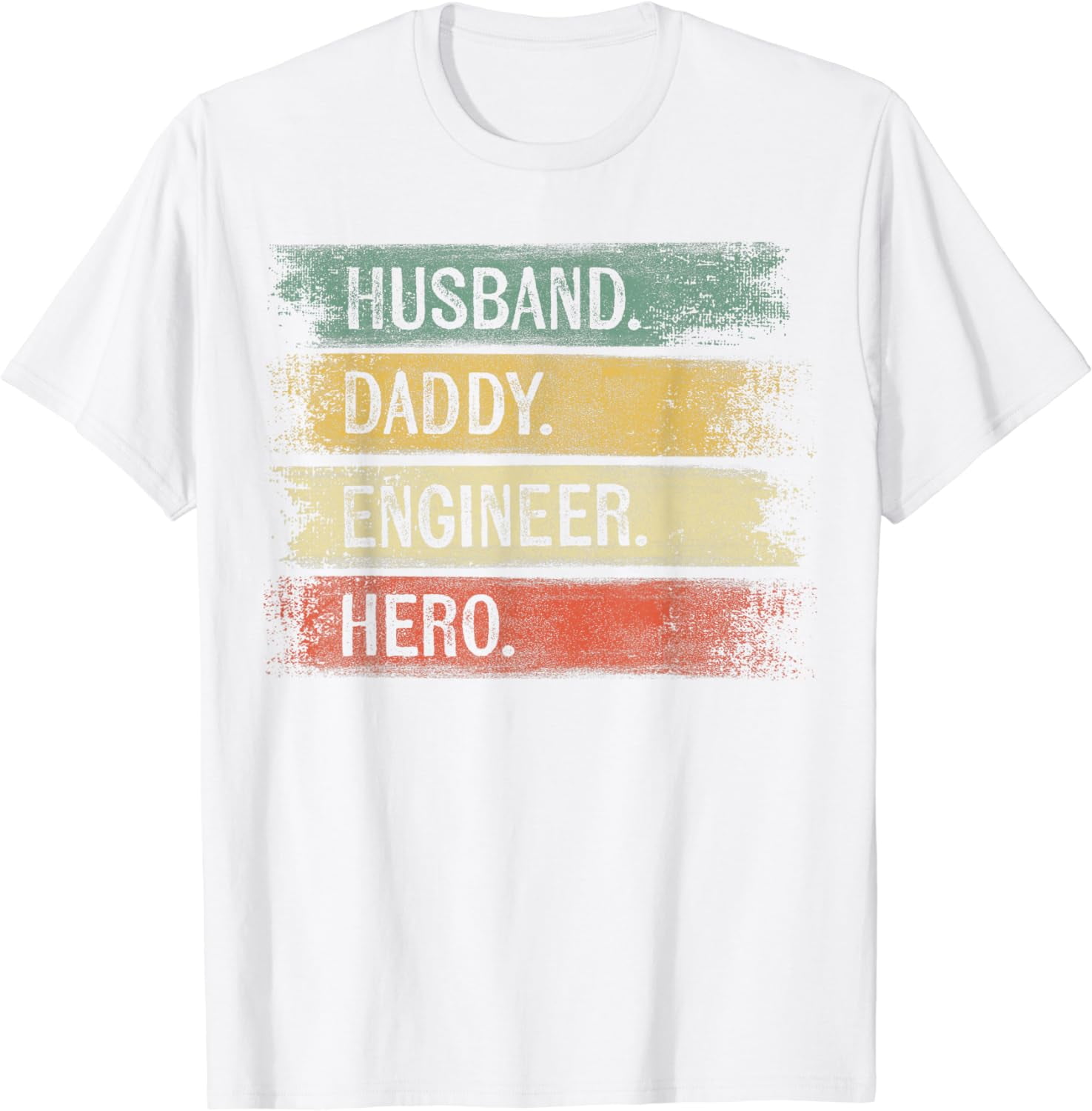 Husband Daddy Engineer Hero Funny Engineering Gifts Dad T-Shirt ...