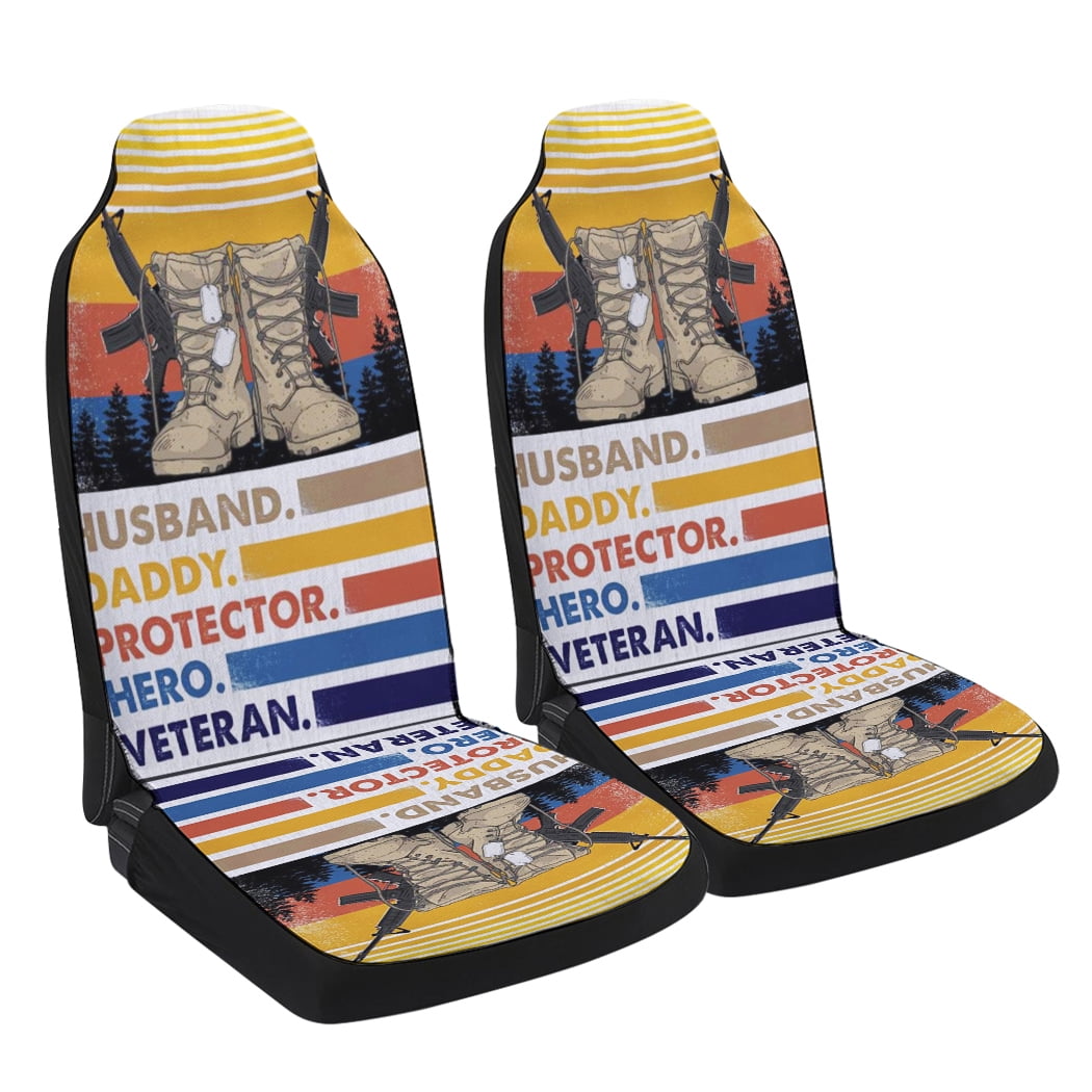 Husband Daddy Protector Hero Army Veteran Seat Covers Cars, Car Truck ...