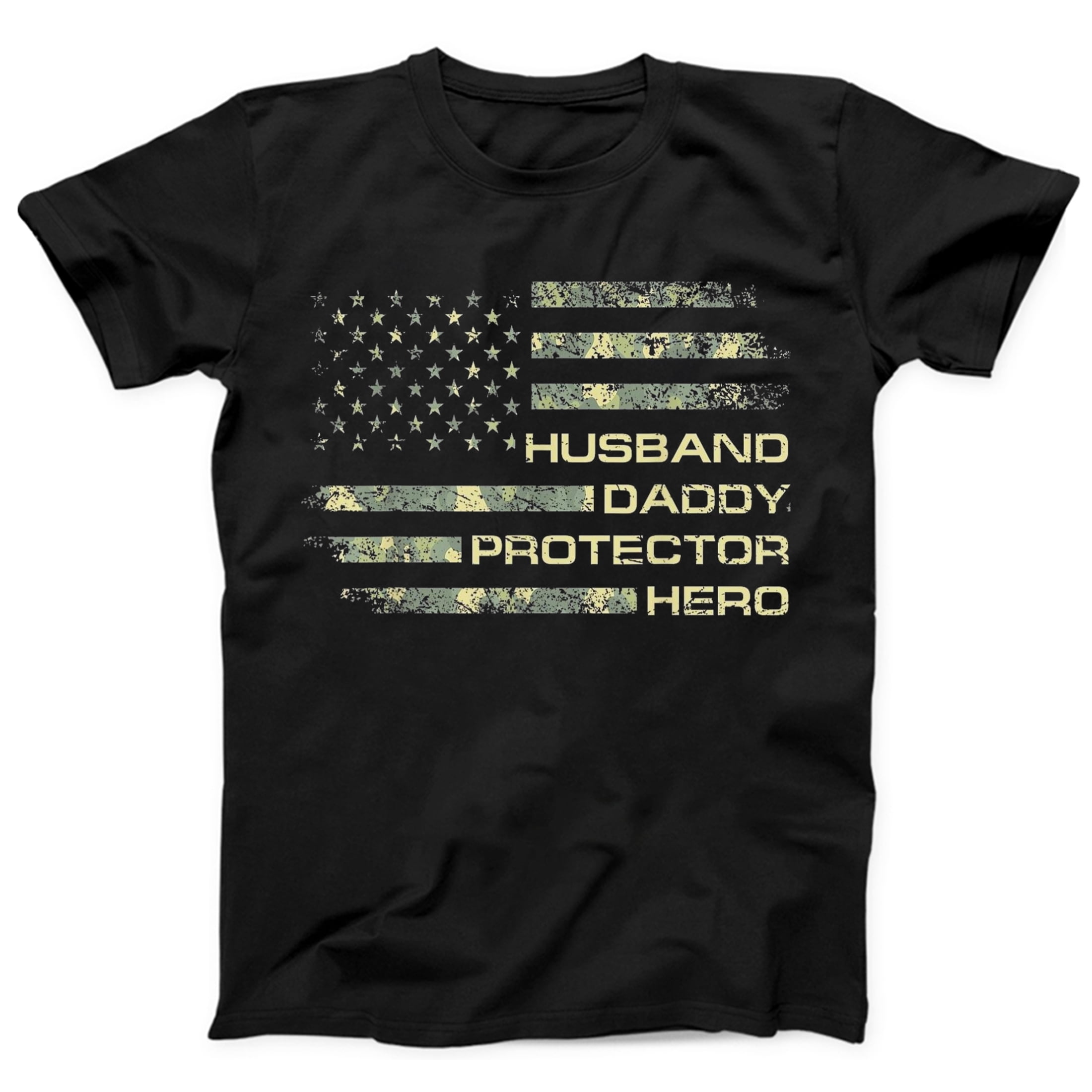 Husband Daddy Protector Hero T-shirt, Patriotic American Flag Shirt ...