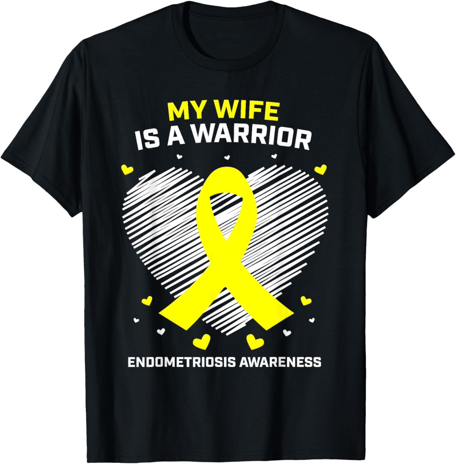 Husband Endo Warrior Wife Men's Men Endometriosis Awareness T-Shirt - Walmart.com