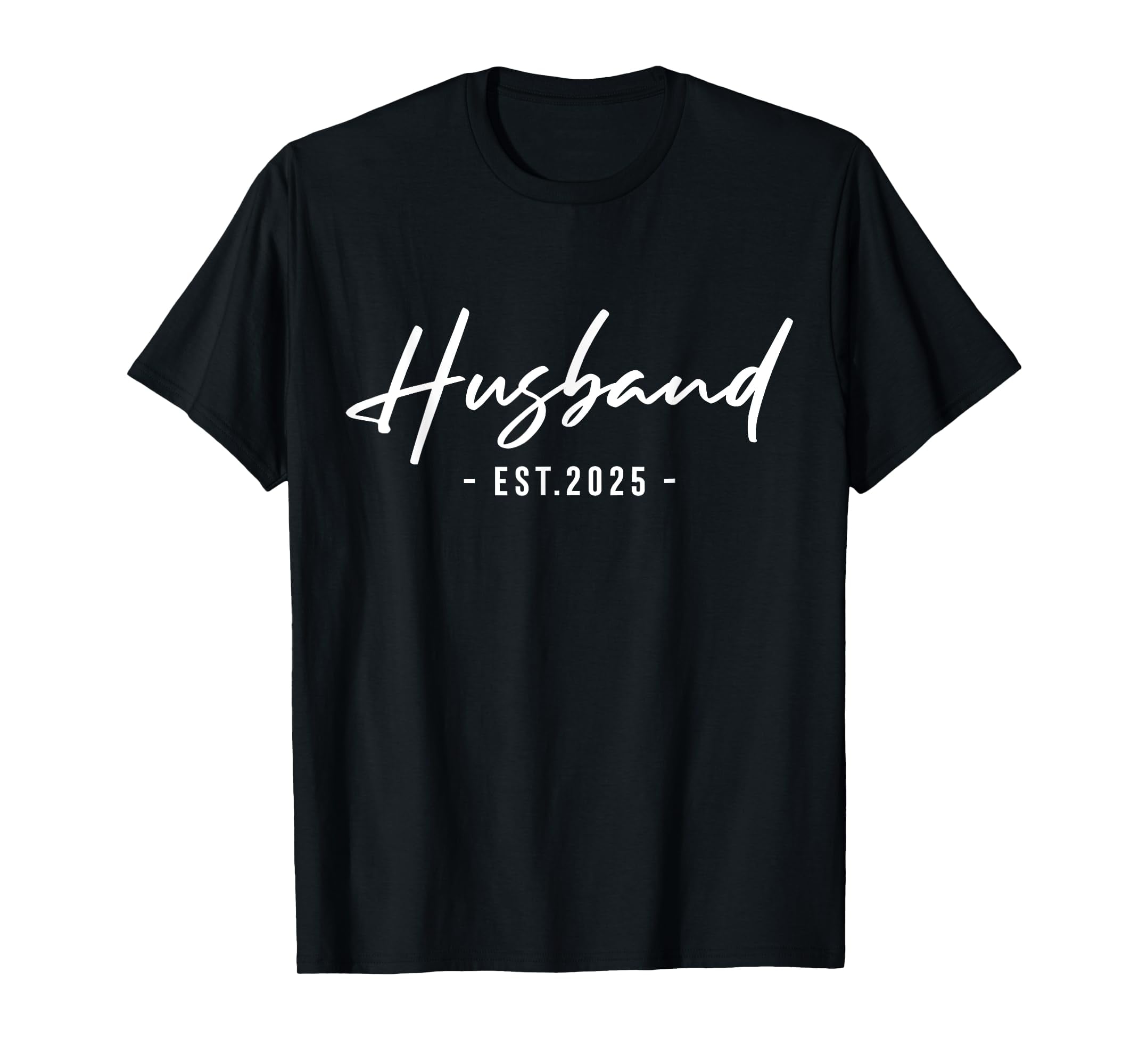 Husband Est 2025 Just Married Honeymoon Hubby Husband 2025 T-Shirt ...