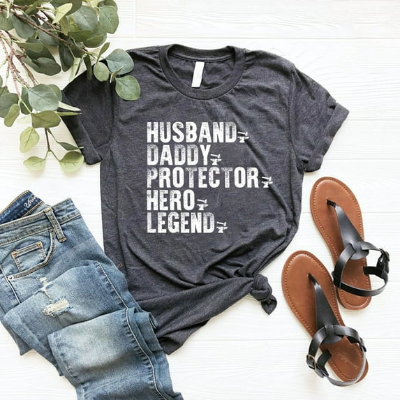 Husband Gift, Husband Daddy Protector Hero Shirt, Fathers Day Gift ...