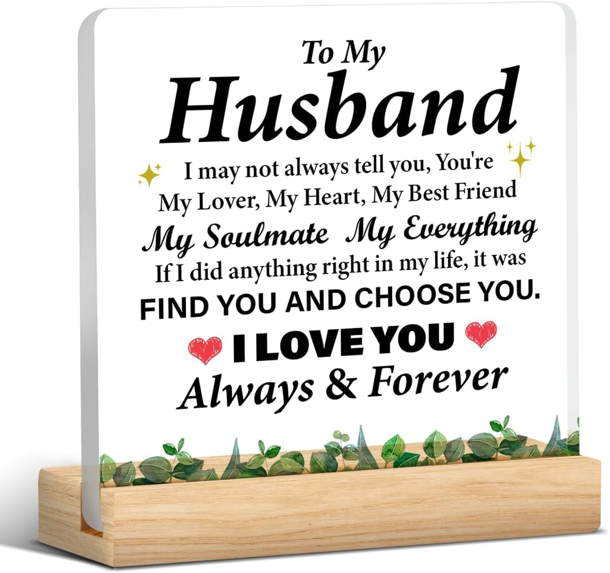 Husband Gifts From Wife, Gifts For Husband Desk Sign, Husband Birthday ...