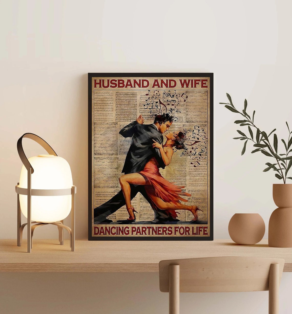Husband And Wife Dancing Partners For Life Poster, Couple Dancing ...