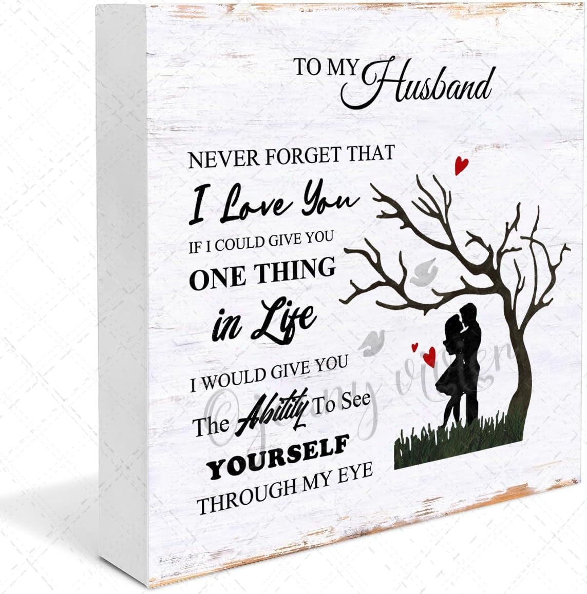 To My Husband Wooden Box Sign, Husband Gifts Birthday Valentines Day ...