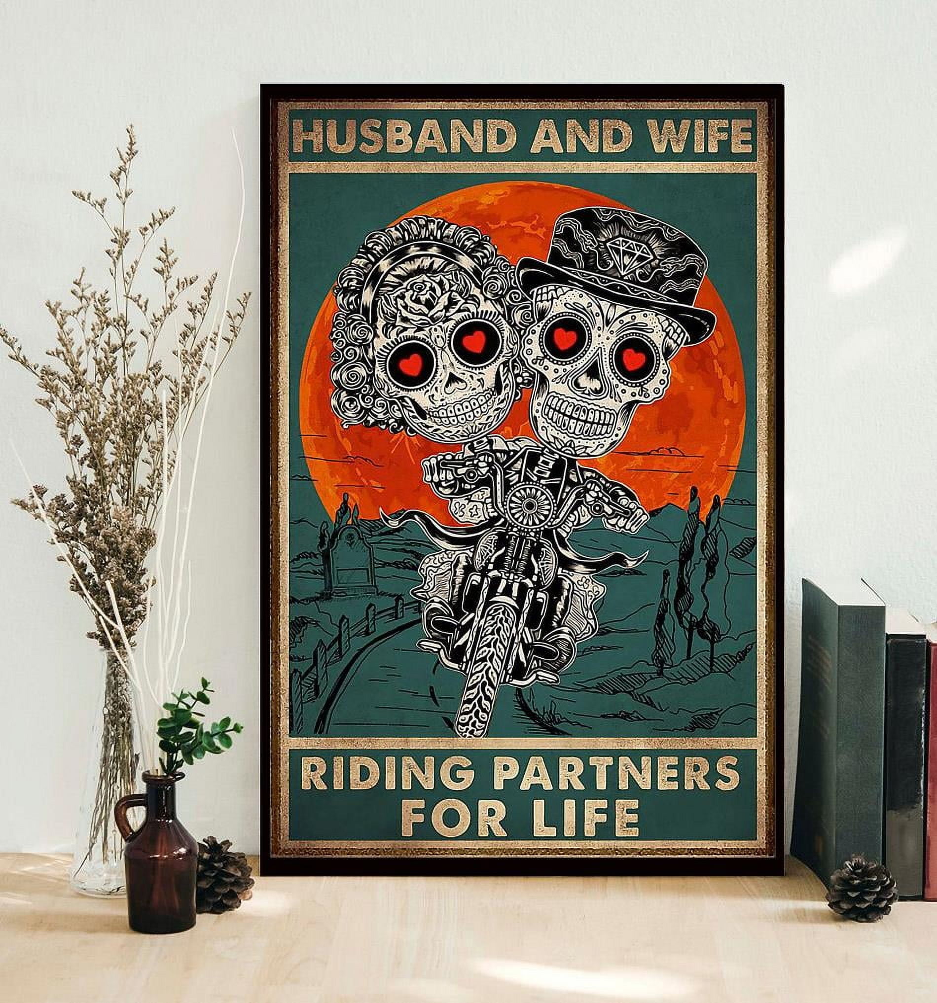 Husband and wife riding partners for life poster 16 x 24 Inch Poster ...