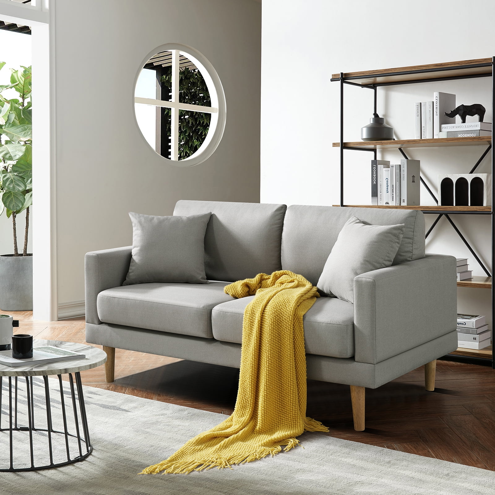 Husbedom 59" Loveseat Sofa, Modern Small Couches for Small Spaces ...