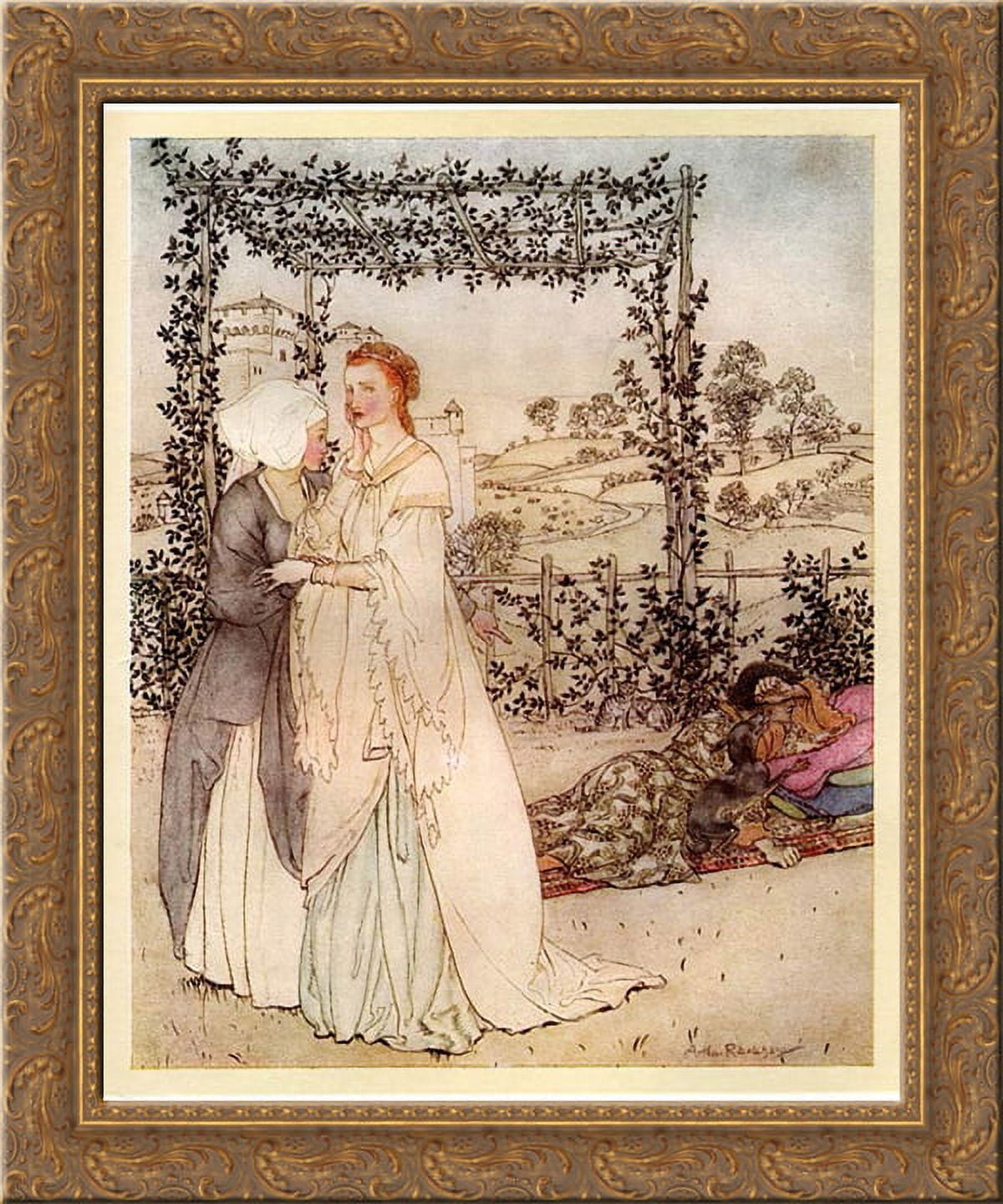 Husdan recognizes his master 20x24 Gold Ornate Wood Framed Canvas Art ...
