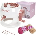 Husfou 22 Needles Knitting Machine, Smart Rotary Loom, DIY Knitting Kit ...