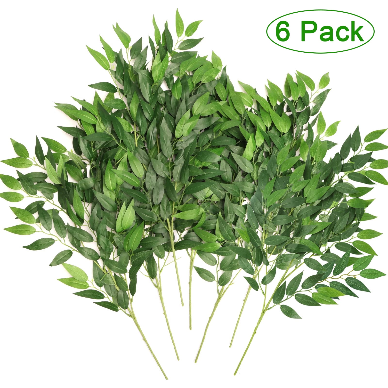 "Husfou Artificial Italian Ruscus Stems 25.6"" - 6 Pack for Wedding ...