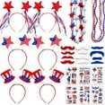 Husfou 4th of July 72pcs Patriotic Party Favor Supplies, Independence ...