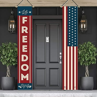 Fourth July Indoor/Outdoor Patriotic Flag Bunting, 98.4x7.9" Inch ...