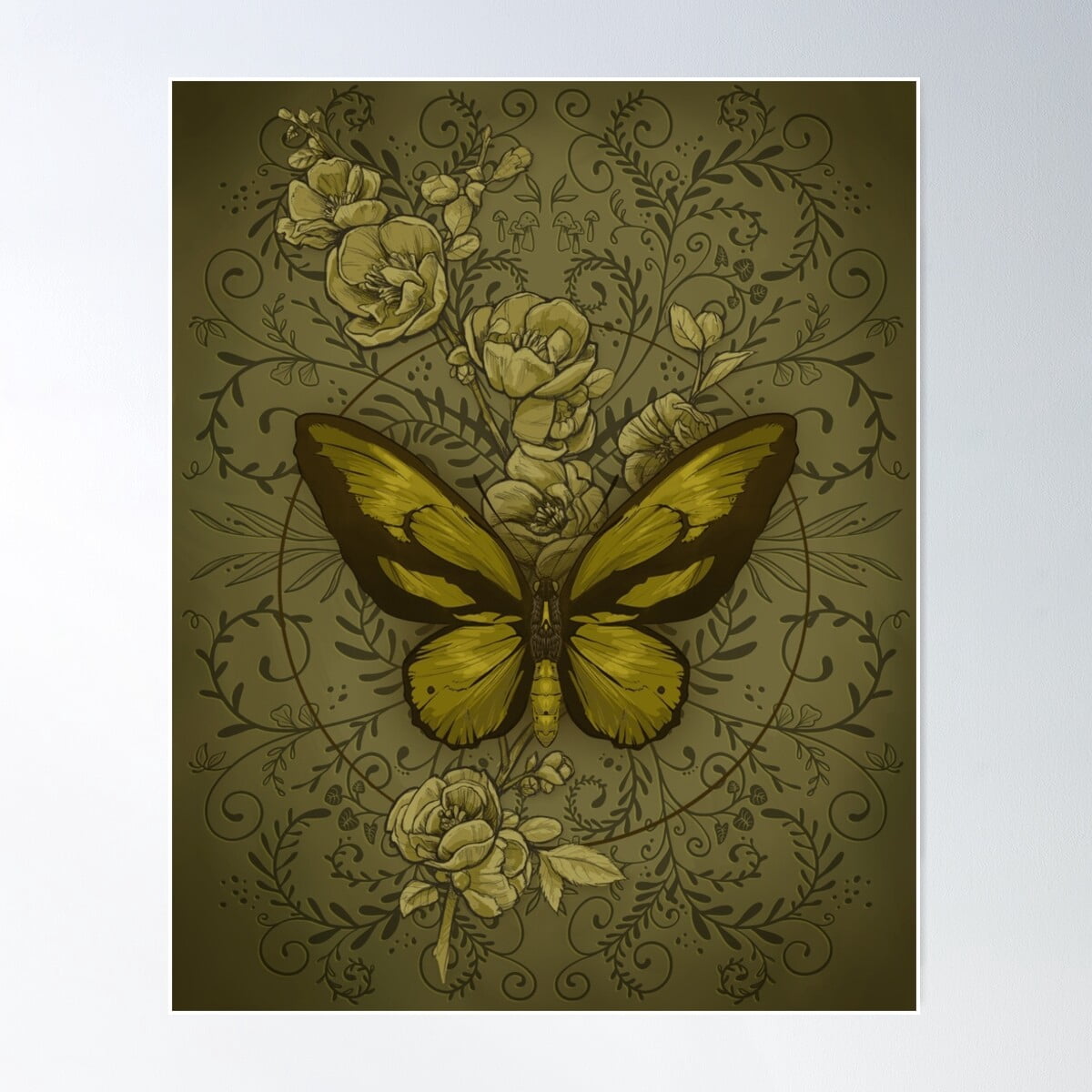 Hushed Dreams Poster Wall Art, Modern Wall Decor For Living Room ...
