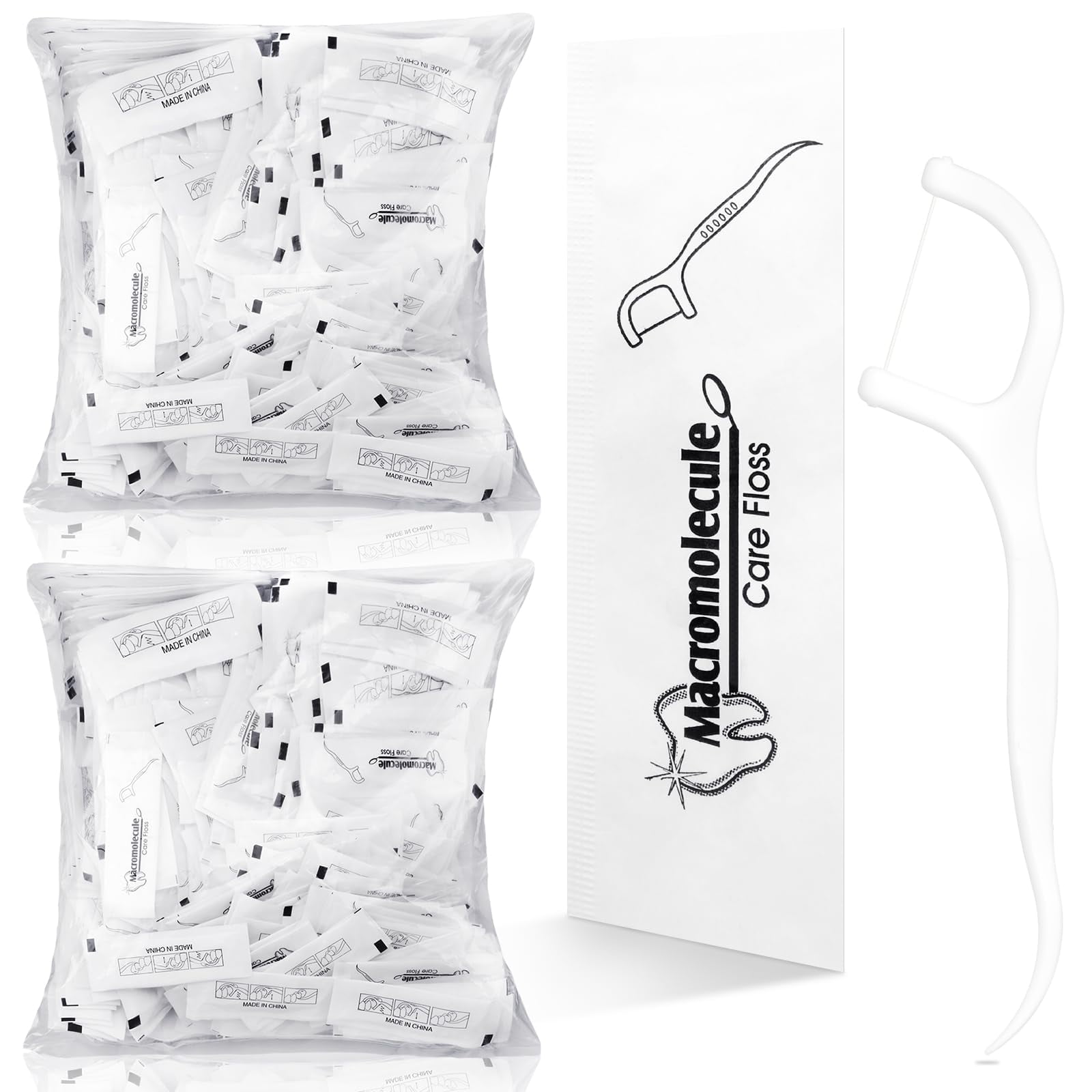 Hushee 1000 Count Individually STF9 Wrapped Floss Bulk Tooth Floss ...