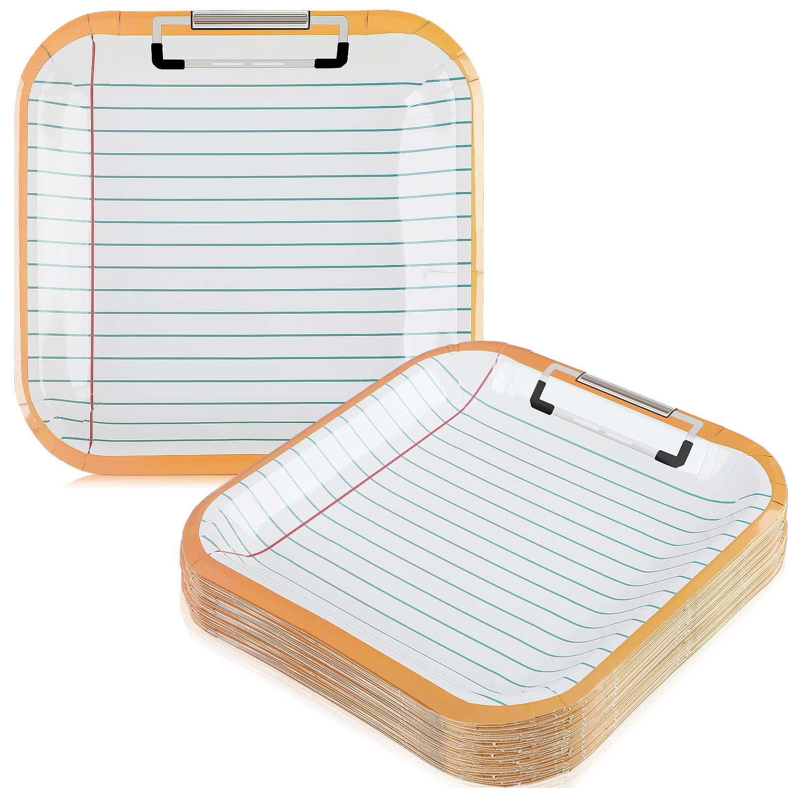 Hushee 48 Pcs Back to School AFN1Notebook Paper Plates, 9 Inch ...
