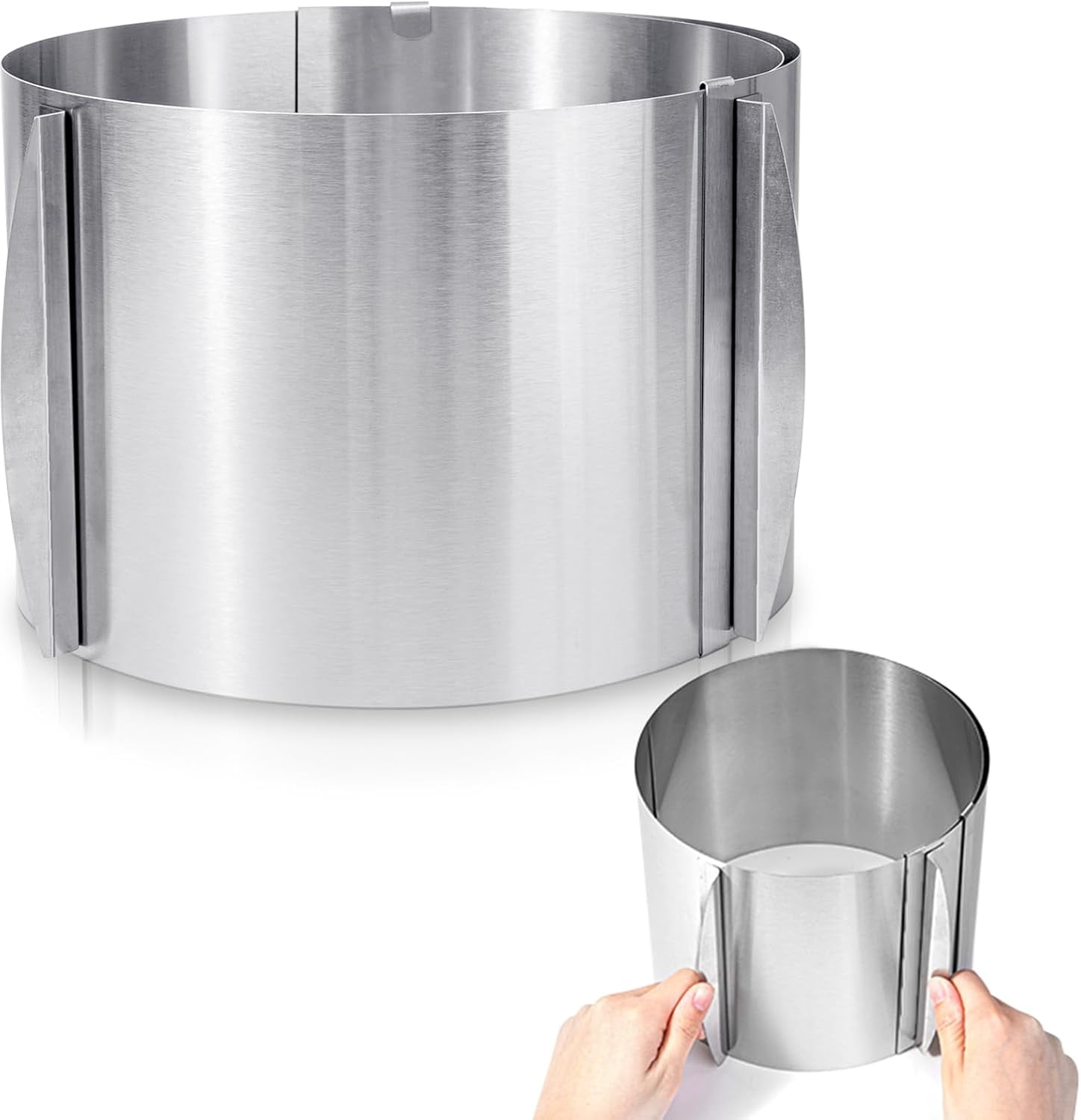 Hushee Cake Mold 15 cm High, 6 to 12'' Adjustable Ring Cake Baking ...
